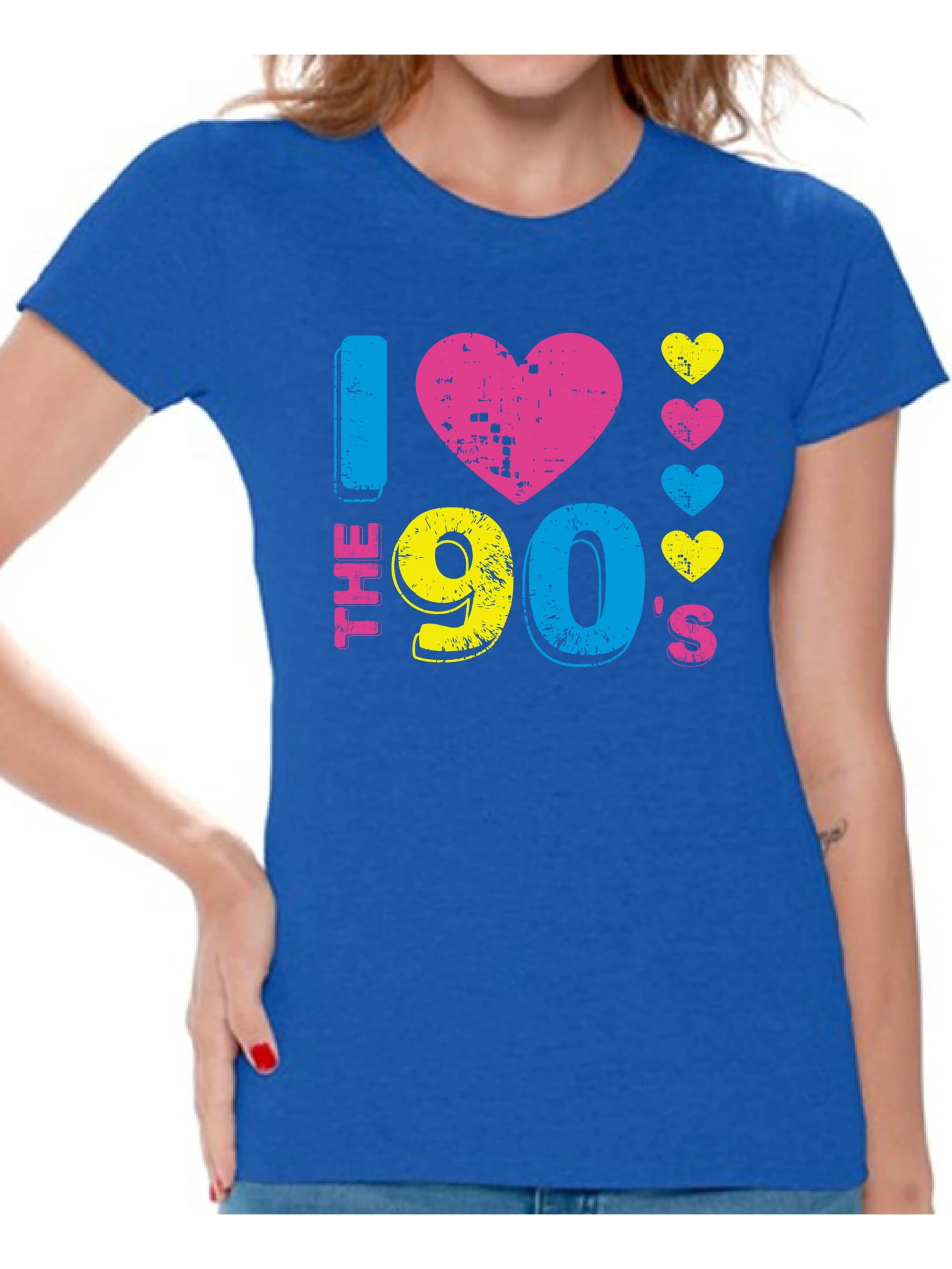 Awkward Styles I Love the 90's Women's T shirts Tops for 90s Fans 90s ...