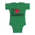 Awkward Styles I Love Daddy Bodysuit Red Heart One Piece Best Dad Ever ...