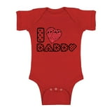 Awkward Styles I Love Daddy Bodysuit Red Heart One Piece Best Dad Ever ...