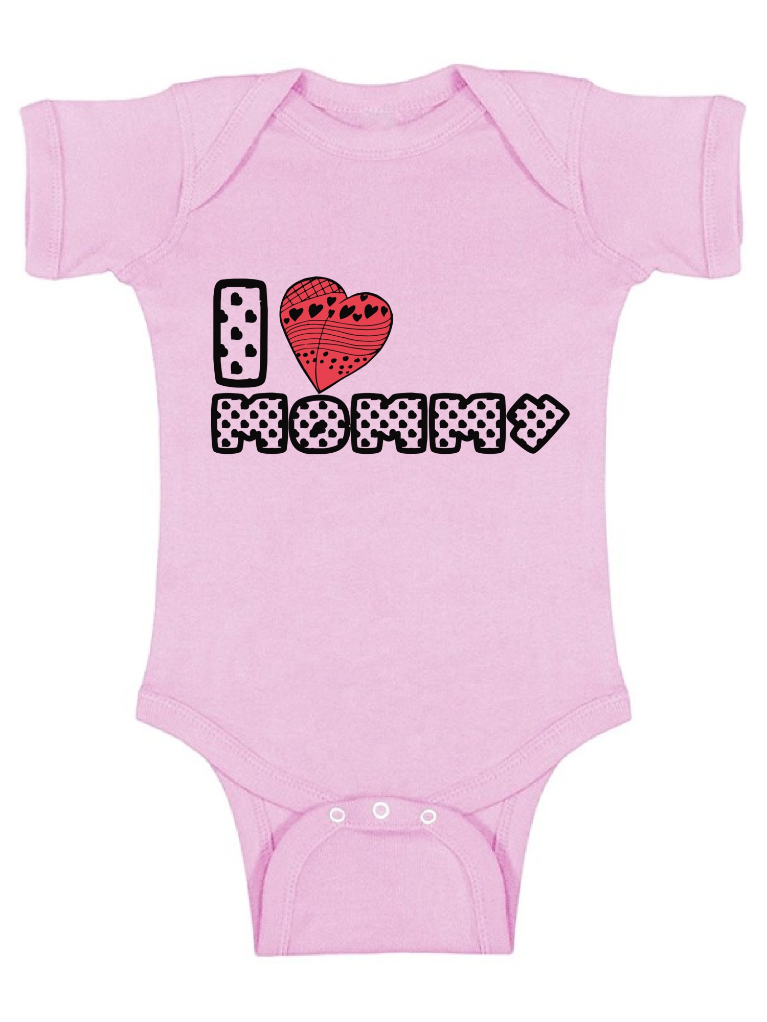 Awkward Styles I Love Mommy Bodysuit Red Heart One Piece Best Mom Ever ...