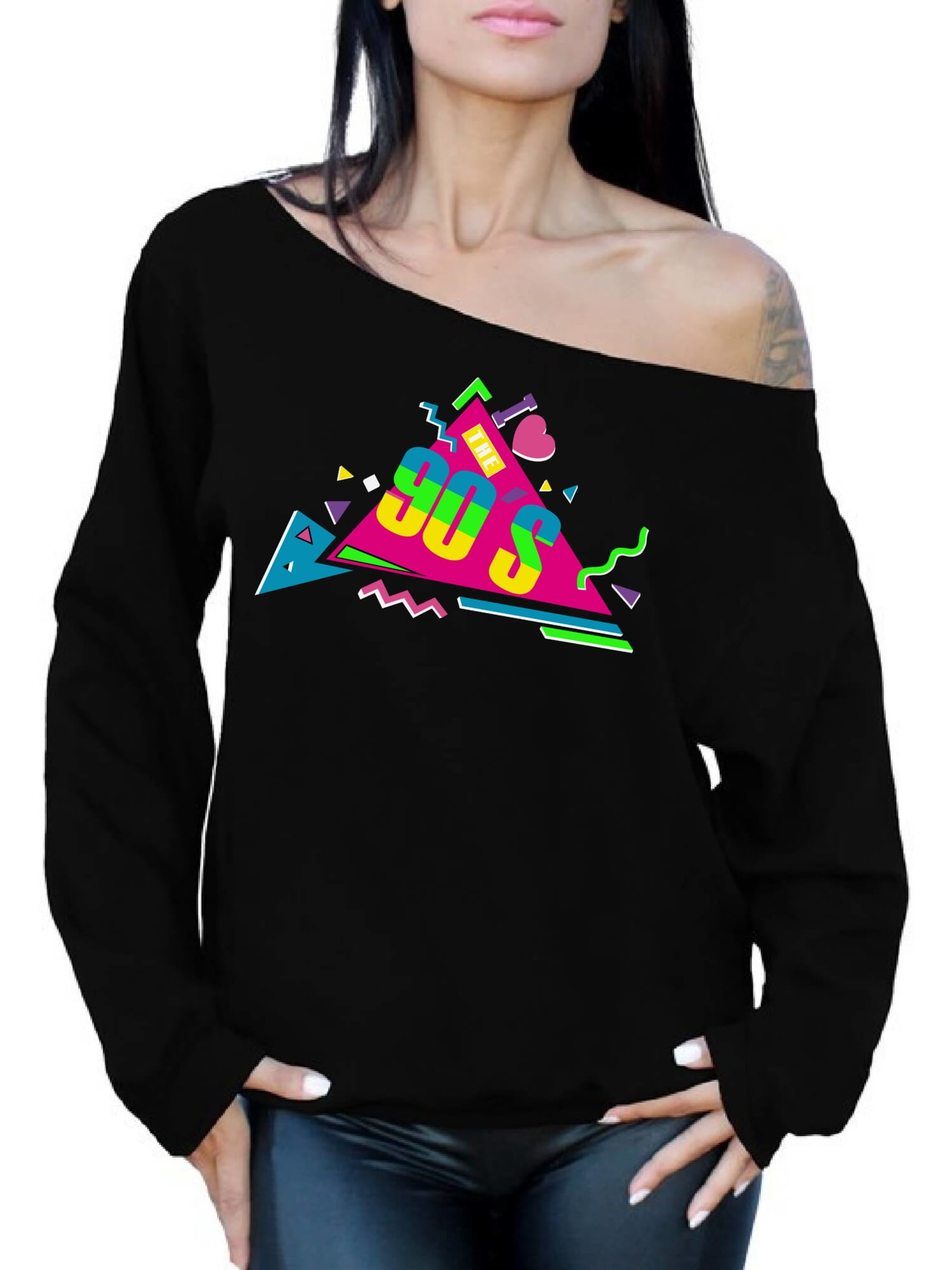 Awkward Styles I Love Nineties Sweatshirt Funky 90s Music Lover Off ...
