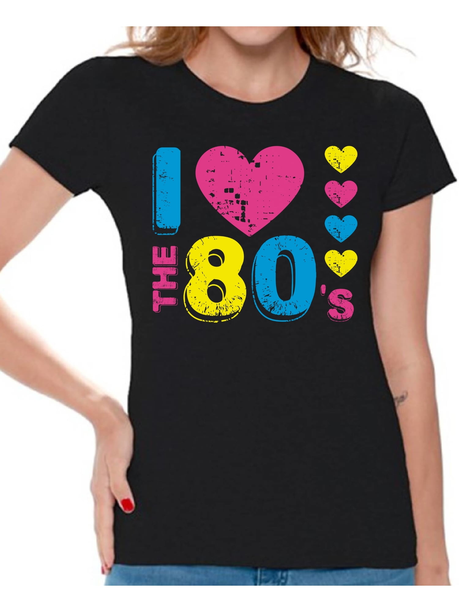 Awkward Styles I Love The 80's Shirt for Women 80's Love Tshirt Women's ...