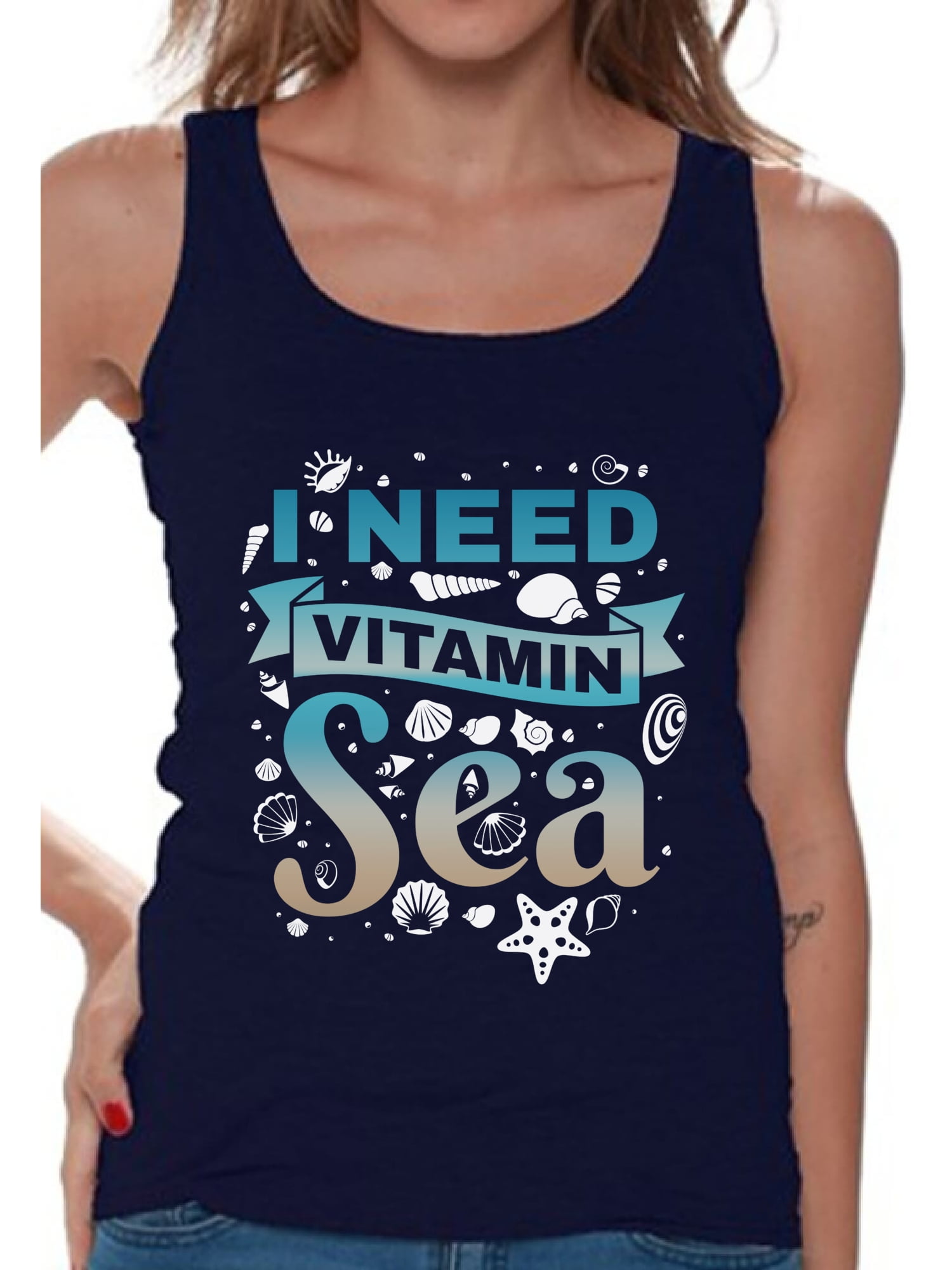 Awkward Styles I Need Vitamin Sea Tank Top for Women Beach Tank Top ...