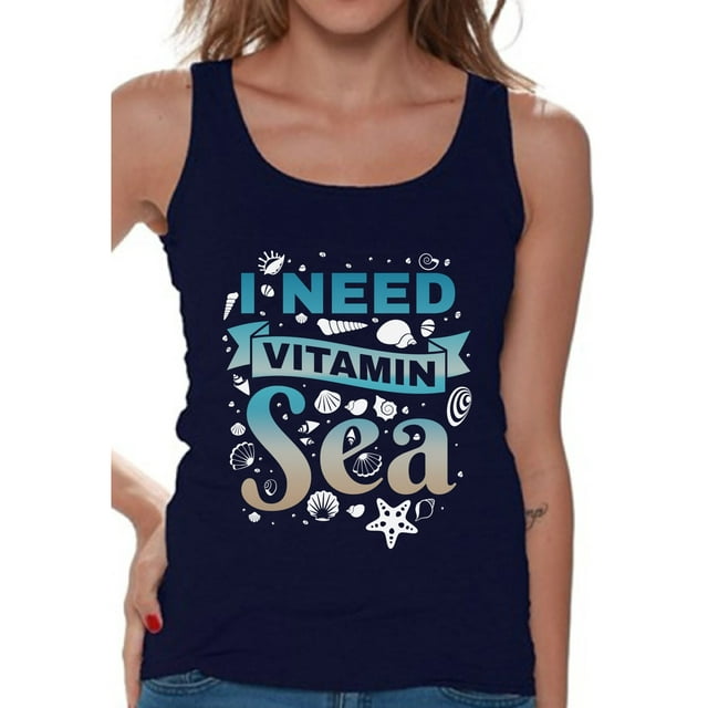 Awkward Styles I Need Vitamin Sea Tank Top for Women Beach Tank Top ...