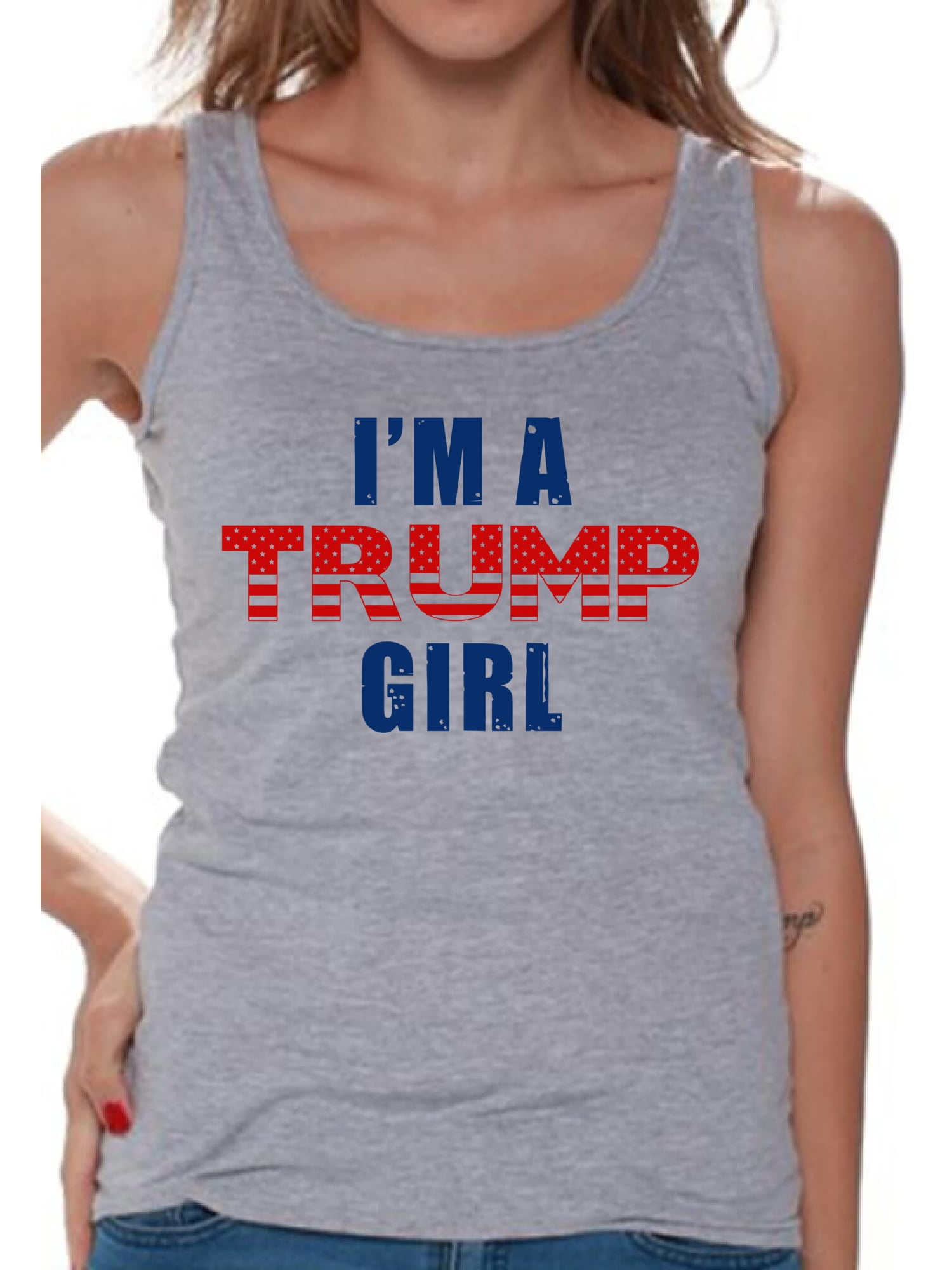 Awkward Styles I am a Trump Girl Tank Top President Trump Tops for ...