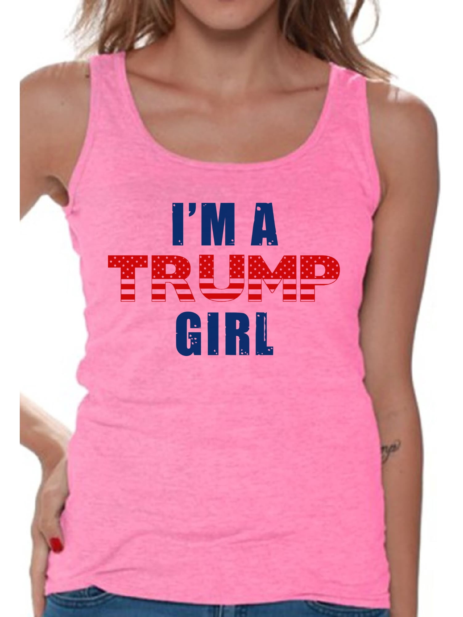 Awkward Styles I am a Trump Girl Tank Top President Trump Tops for ...