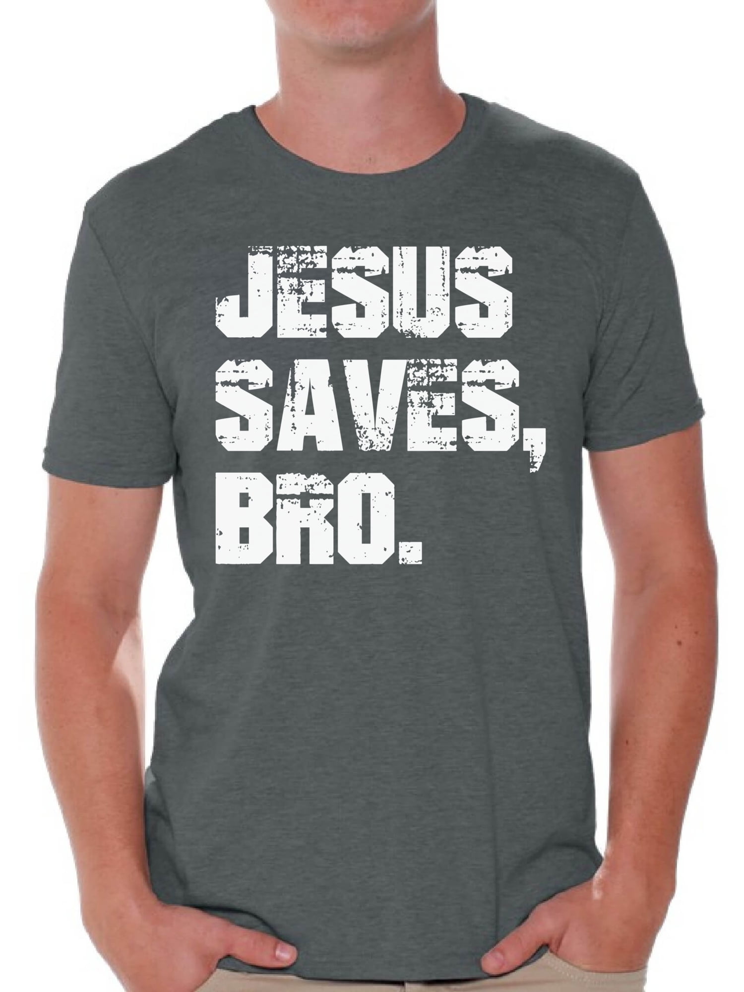 Awkward Styles Jesus Saves Bro T Shirt For Men Christian Mens Shirts
