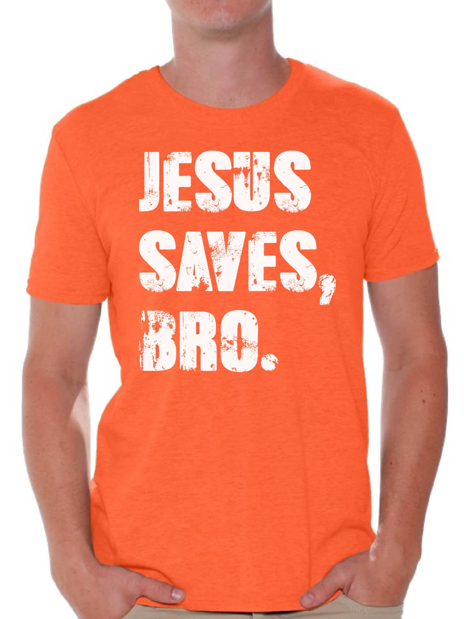 Awkward Styles Jesus Saves Bro T Shirt For Men Christian Mens Shirts