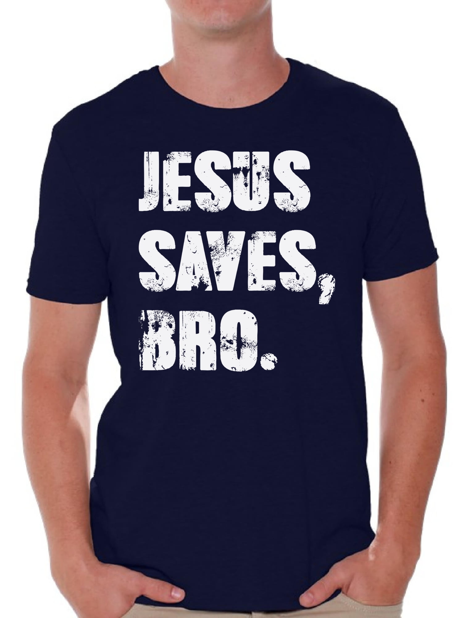Awkward Styles Jesus Saves Bro T Shirt For Men Christian Mens Shirts