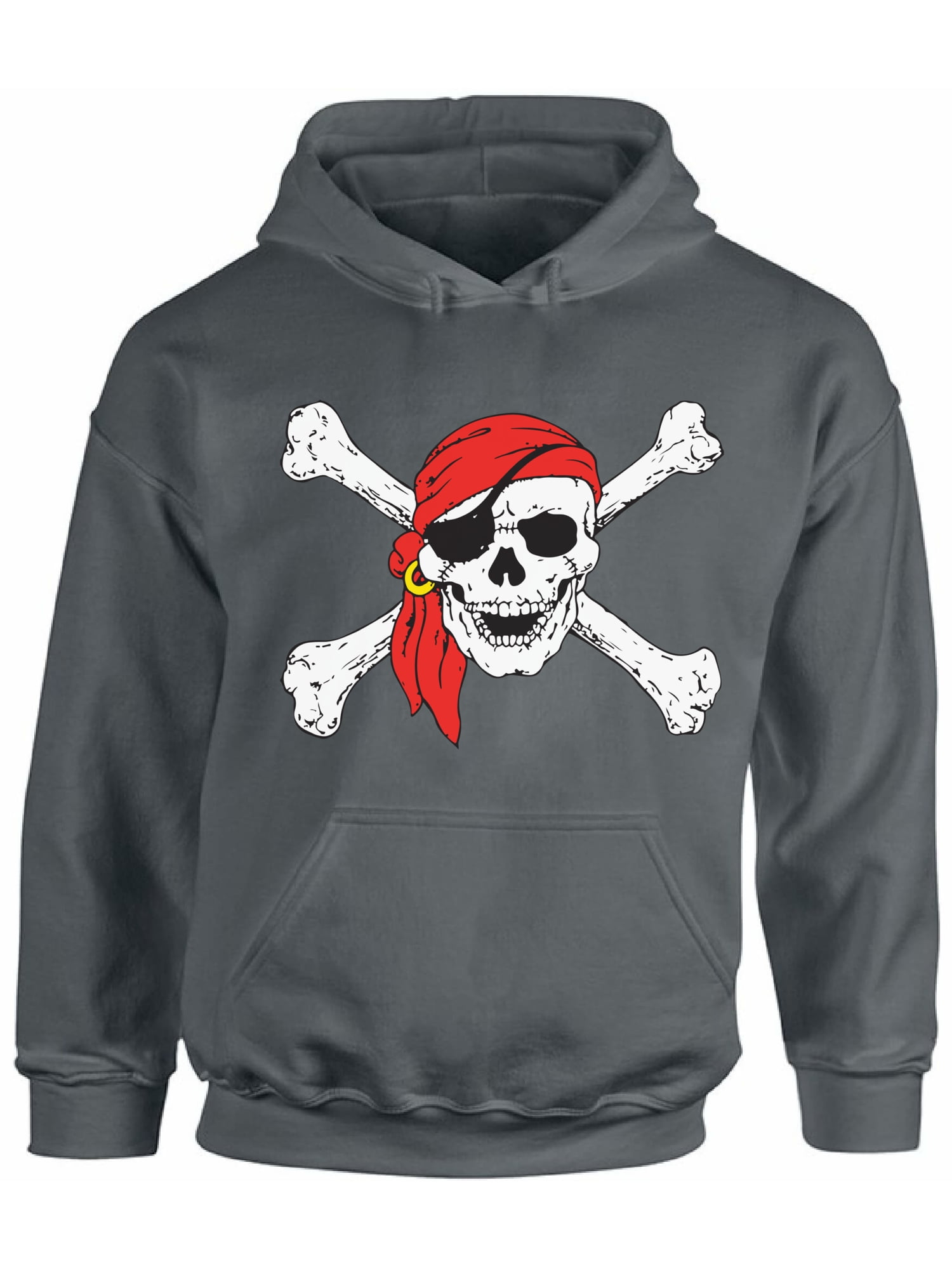 Awkward Styles Jolly Roger Skull Hooded Sweatshirt Pirate Flag Hoodie ...