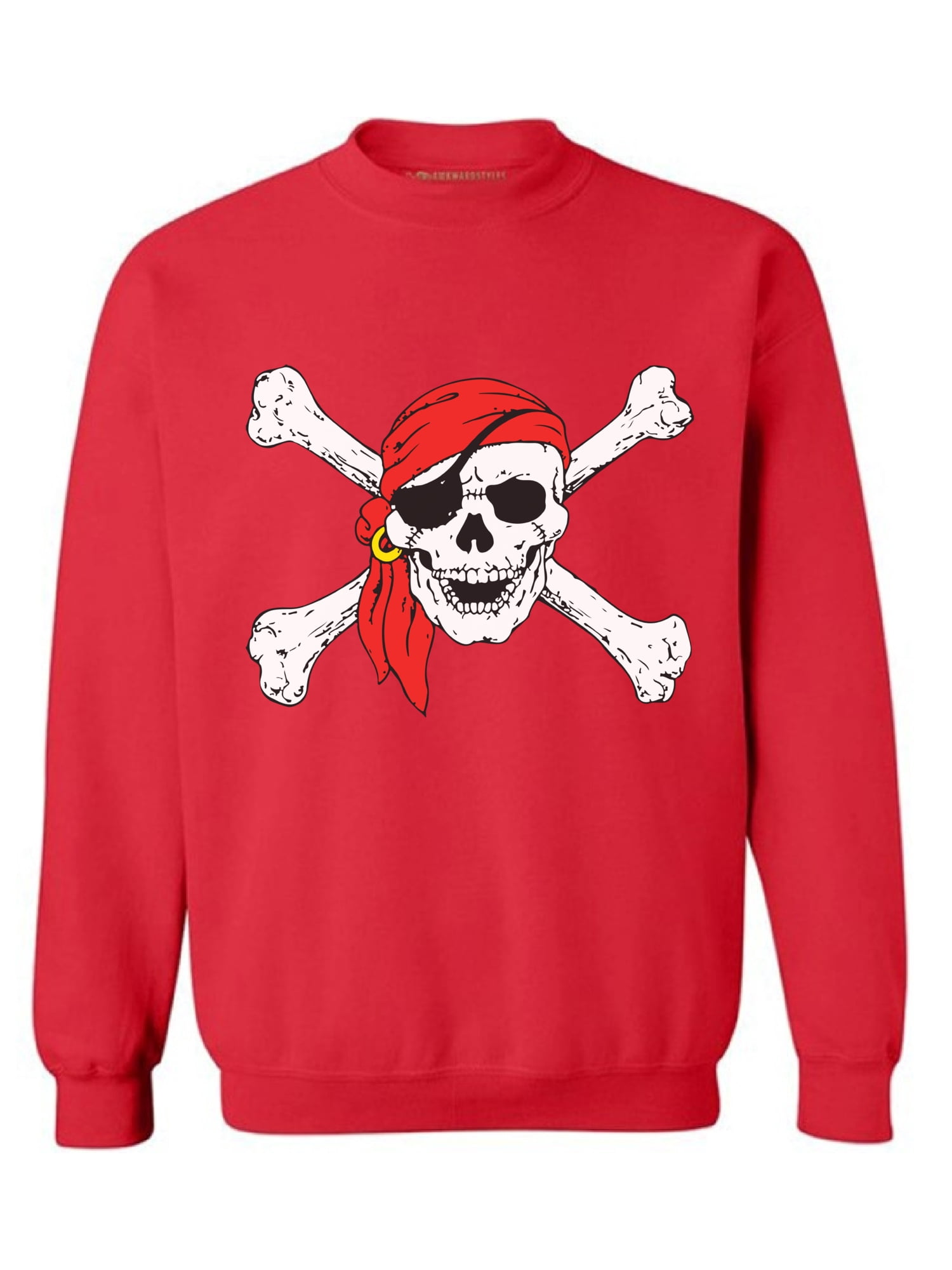Awkward Styles Jolly Roger Skull Sweatshirt Skull and Crossbones Flag ...