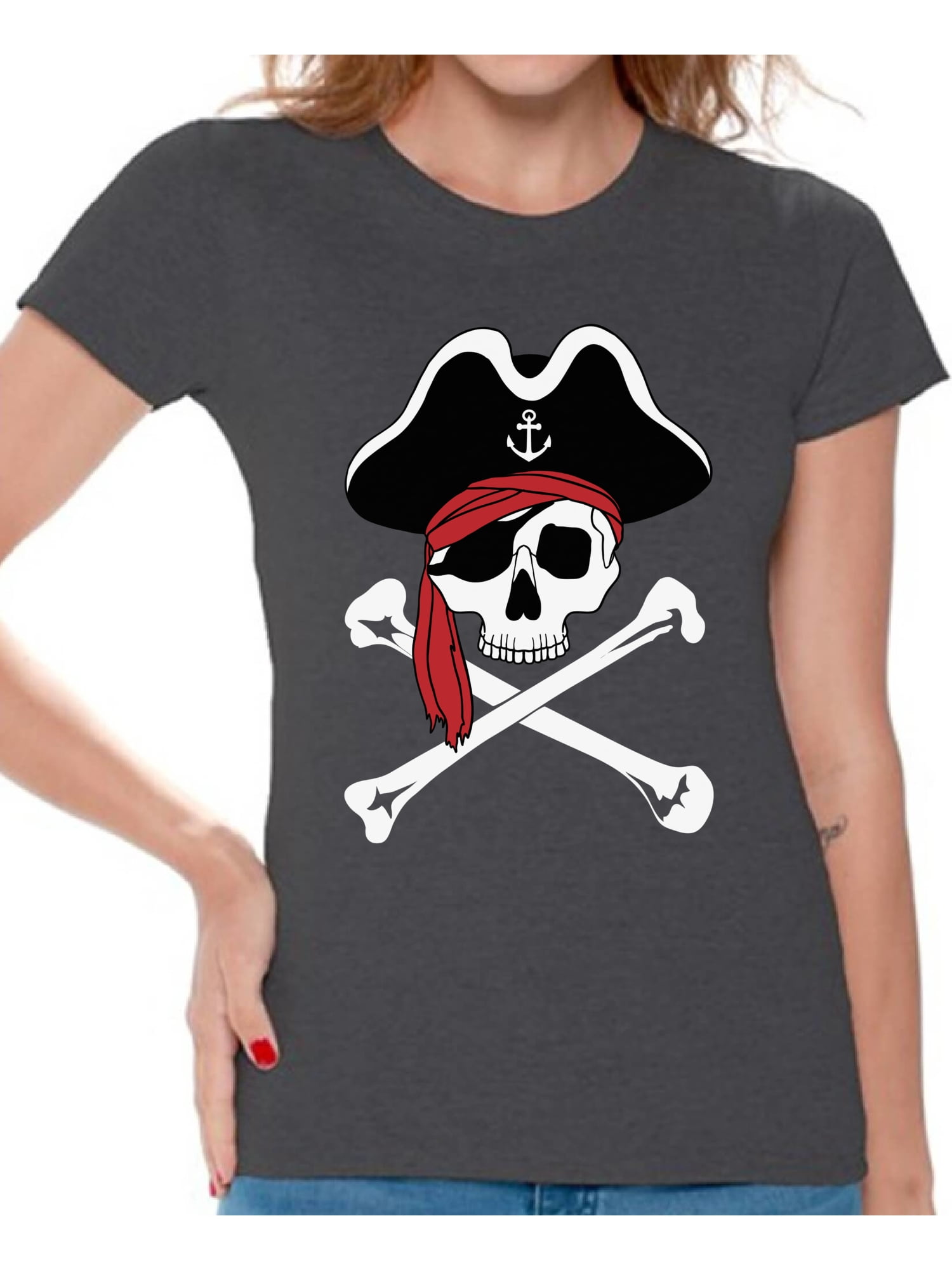 Awkward Styles Jolly Roger Skull Tshirt for Women Jolly Roger Skull ...
