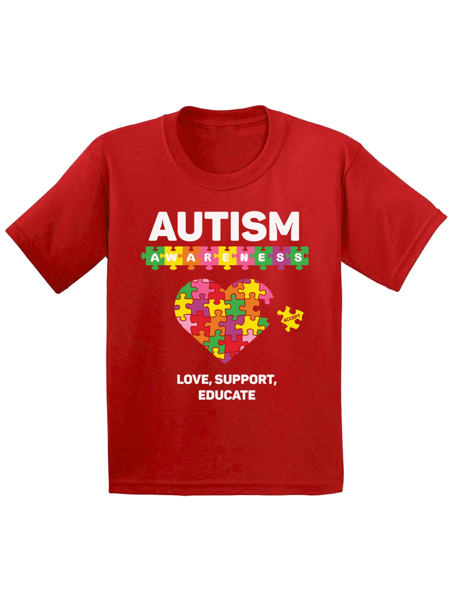 Awkward Styles Kids Love Support Educate Autism Shirts for Youth Autism ...