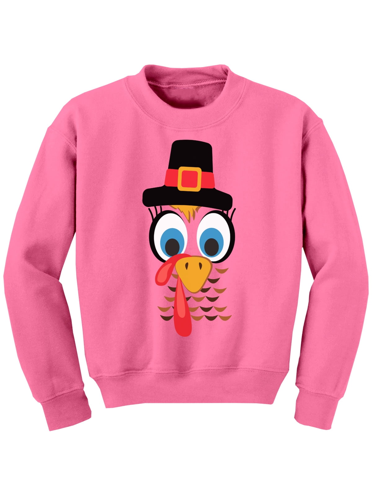 Awkward Styles Kids Thanksgiving Sweaters Turkey Face Sweatshirt ...