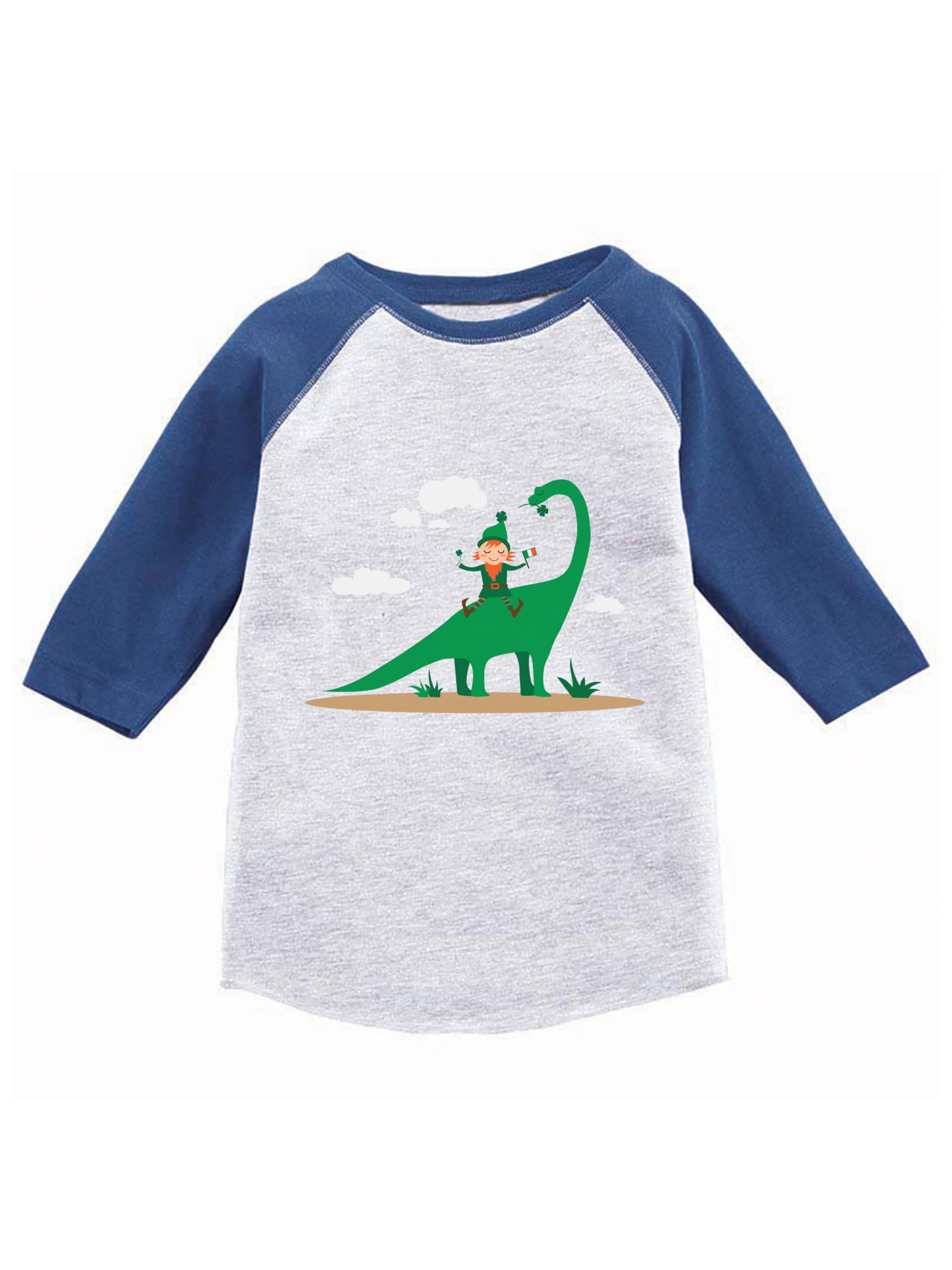 Awkward Styles Leprechaun Dinosaur Toddler Raglan St. Patrick's Day ...
