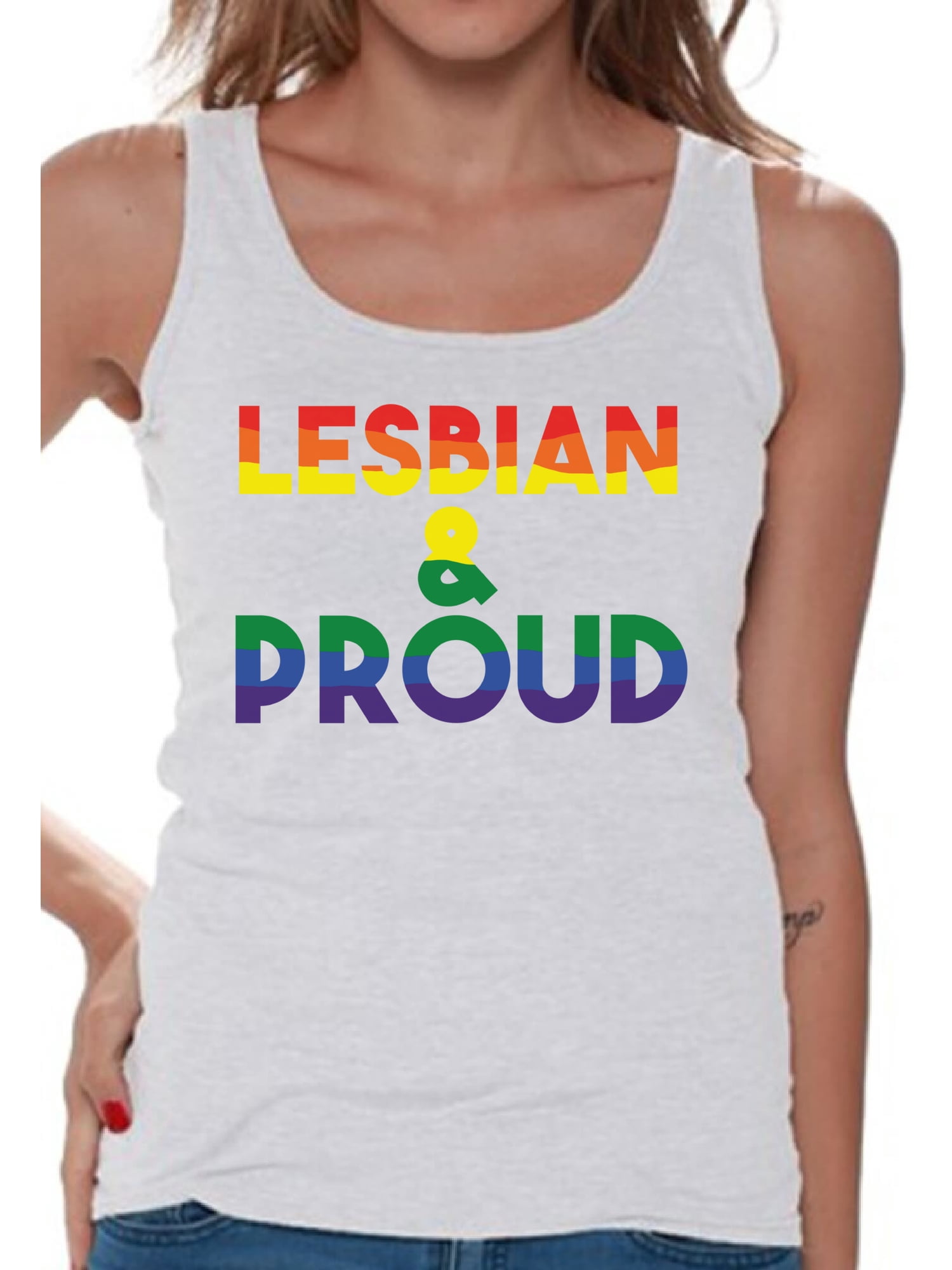 Awkward Styles Lesbian & Proud Sleeveless Shirt LGBTQ Tank Tops for ...