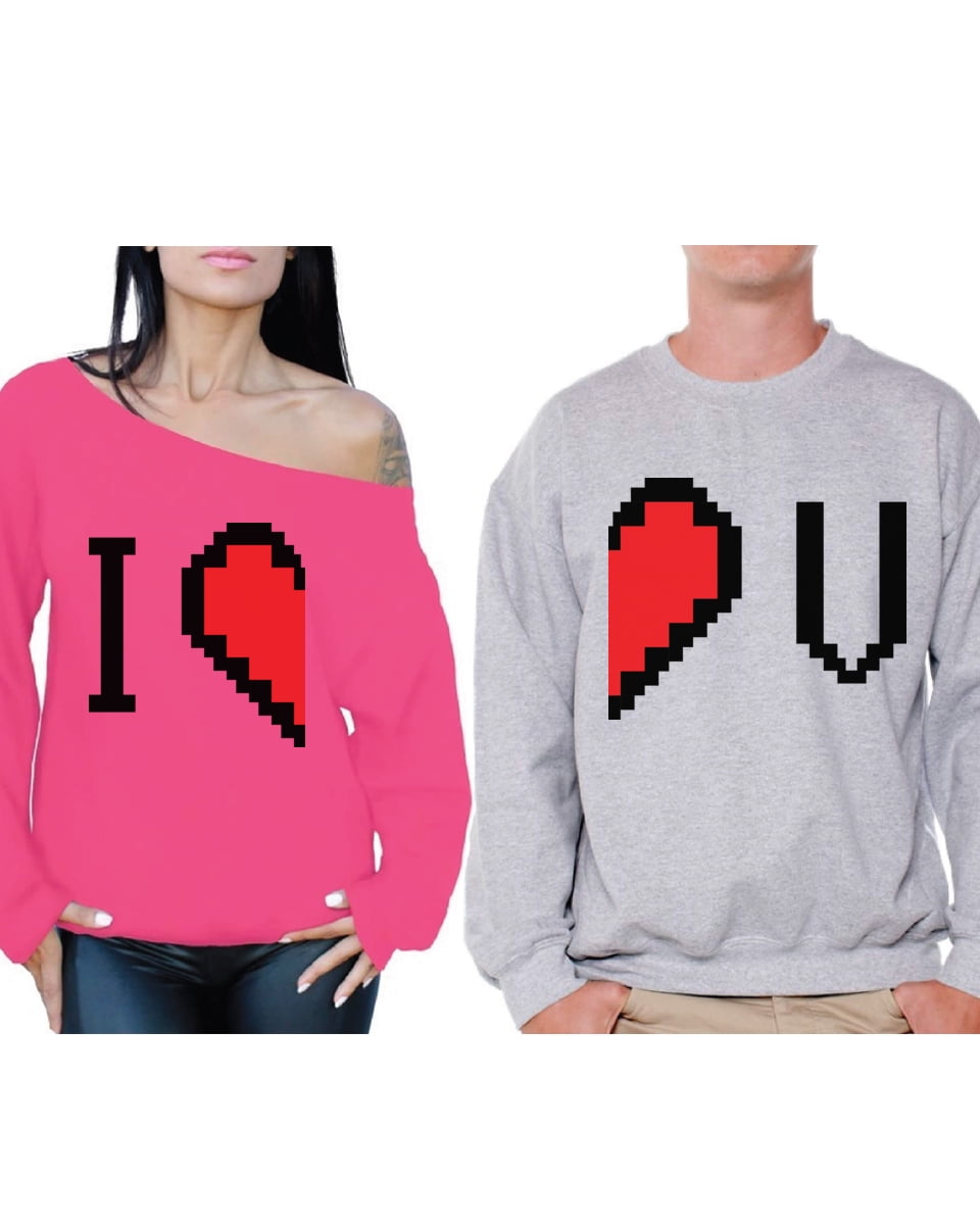 Awkward Styles Love Couple Sweatshirts Matching Couple Sweaters I Love ...