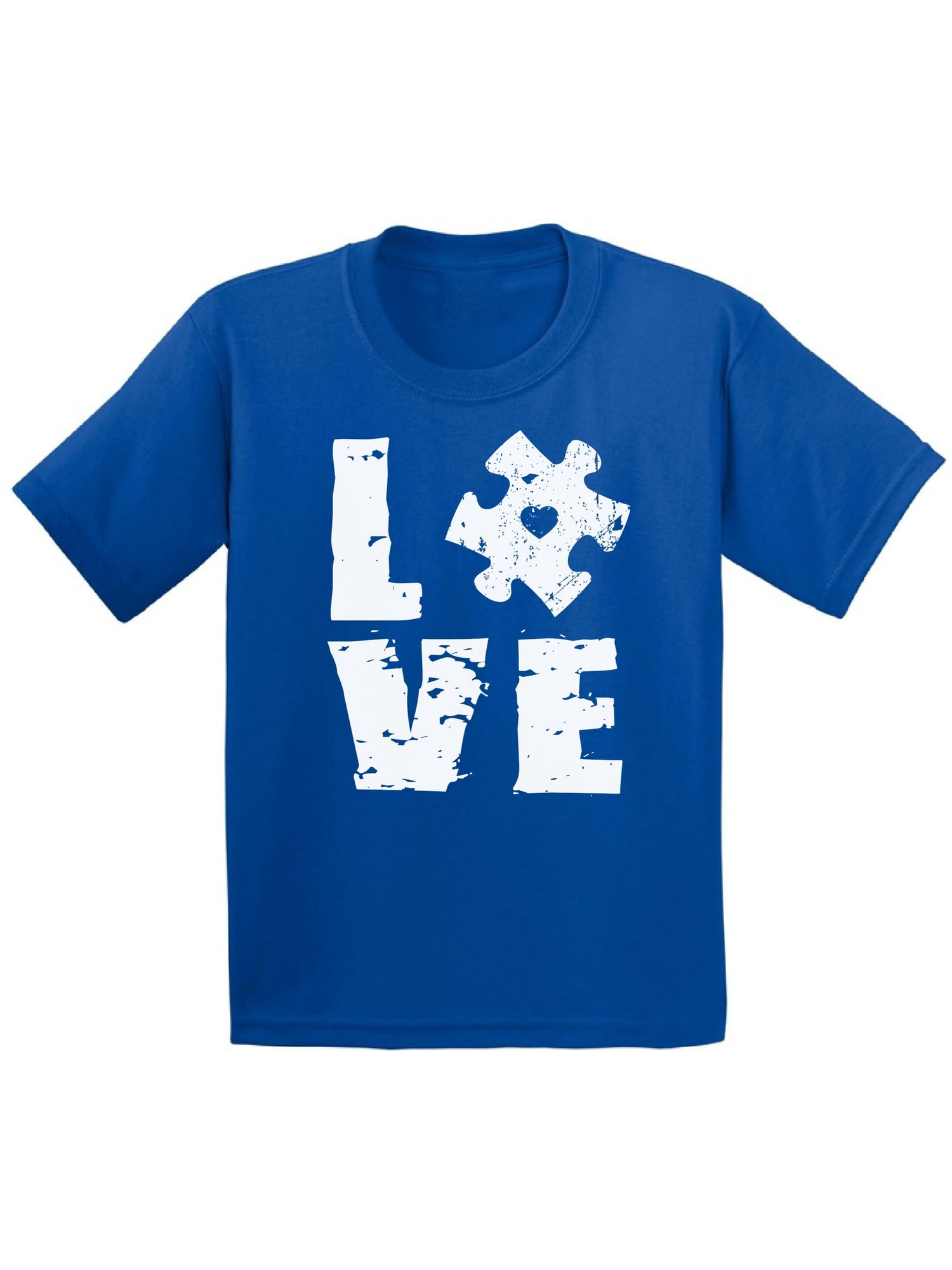 Awkward Styles Love Puzzle Shirt for Kids Autism Awareness Youth Shirts ...