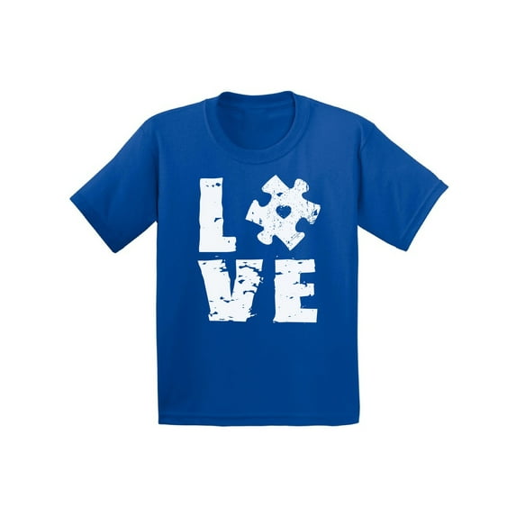 Awkward Styles Love Puzzle Shirt for Kids Autism Awareness Youth Shirts ...