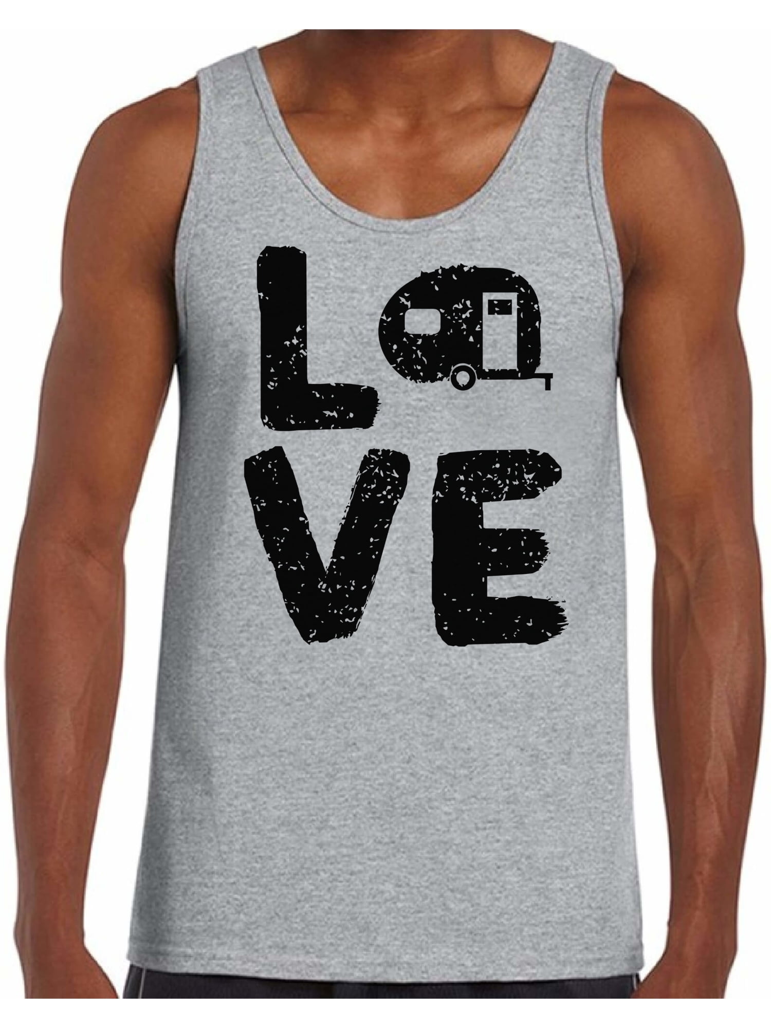 Awkward Styles Love Tank Top for Men Love Camping Men's Tank Top ...