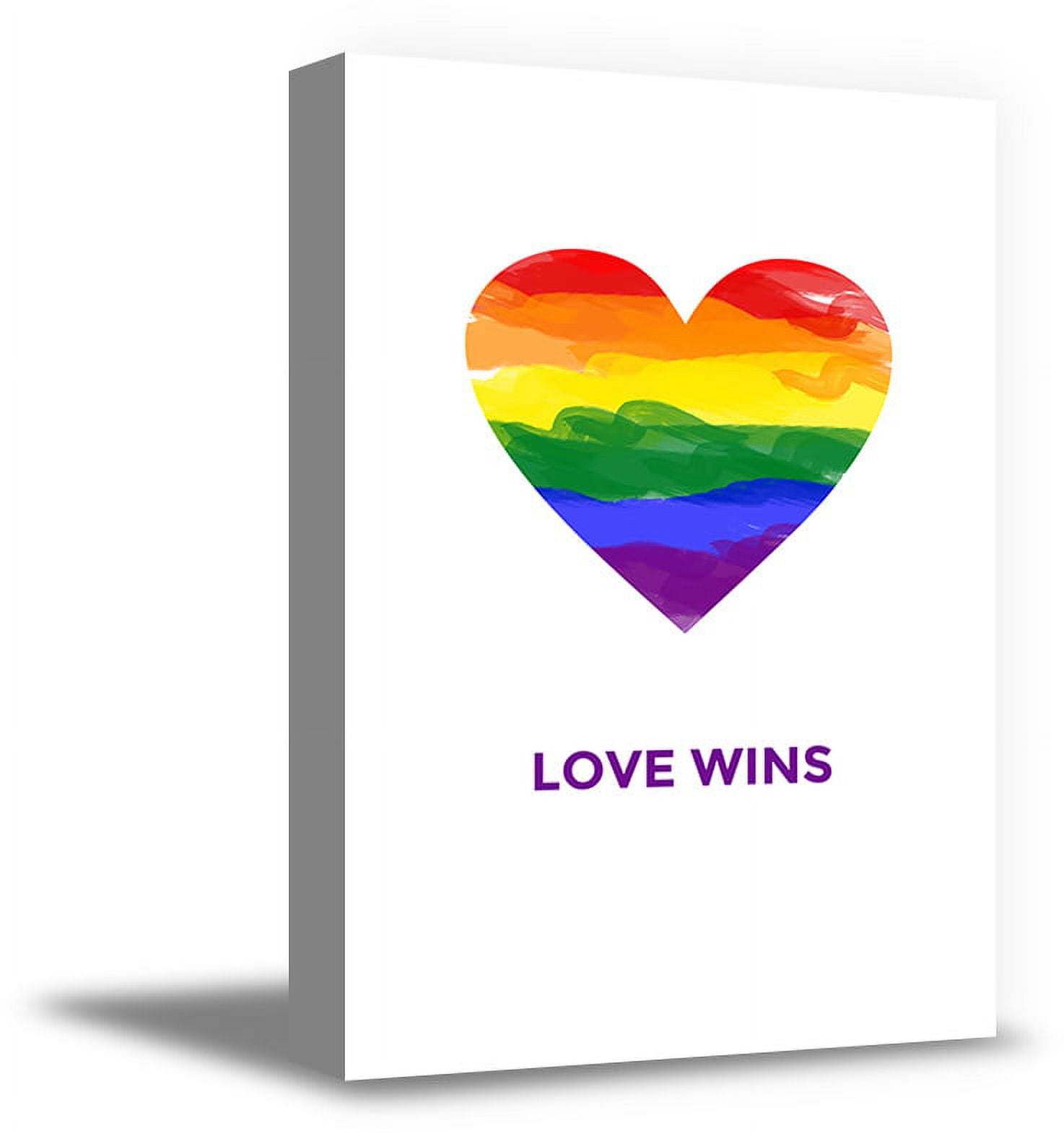 Awkward Styles Love Wins Canvas Heart Print Quote Love Wins Quotes ...