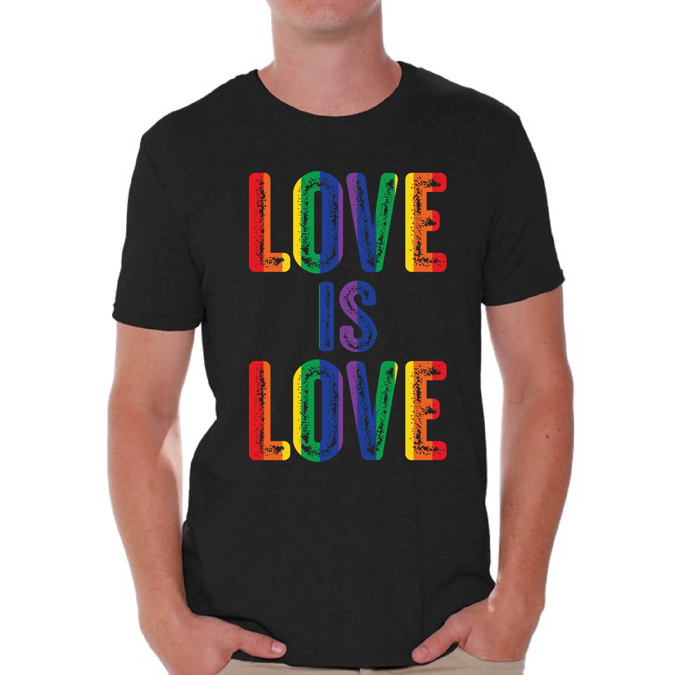 Awkward Styles Love is Love Shirt for Men LGBTQ Shirts Gay Pride Gifts ...