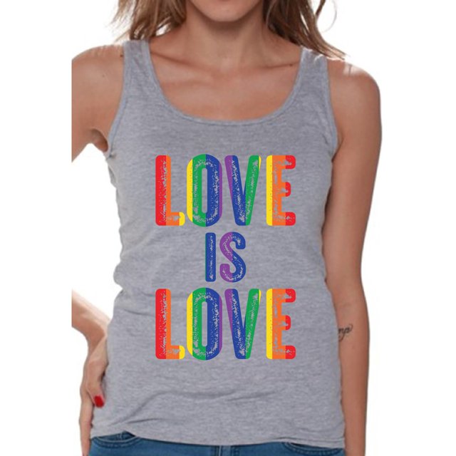 Awkward Styles Love Is Love Tank Top For Women Gay Pride Tank Top