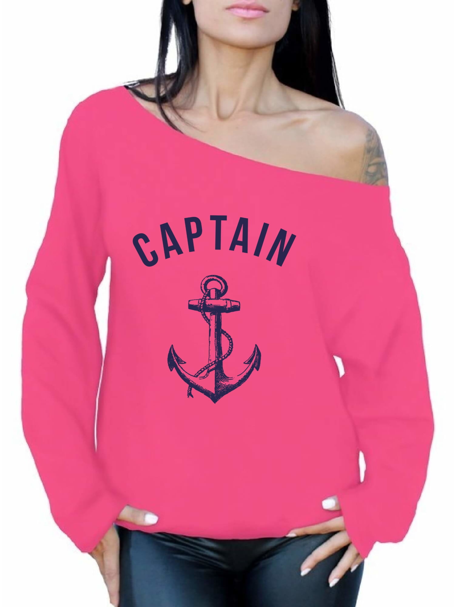 Awkward Styles Marine Sweater for Girls Captain Off Shoulder Sweatshirt ...