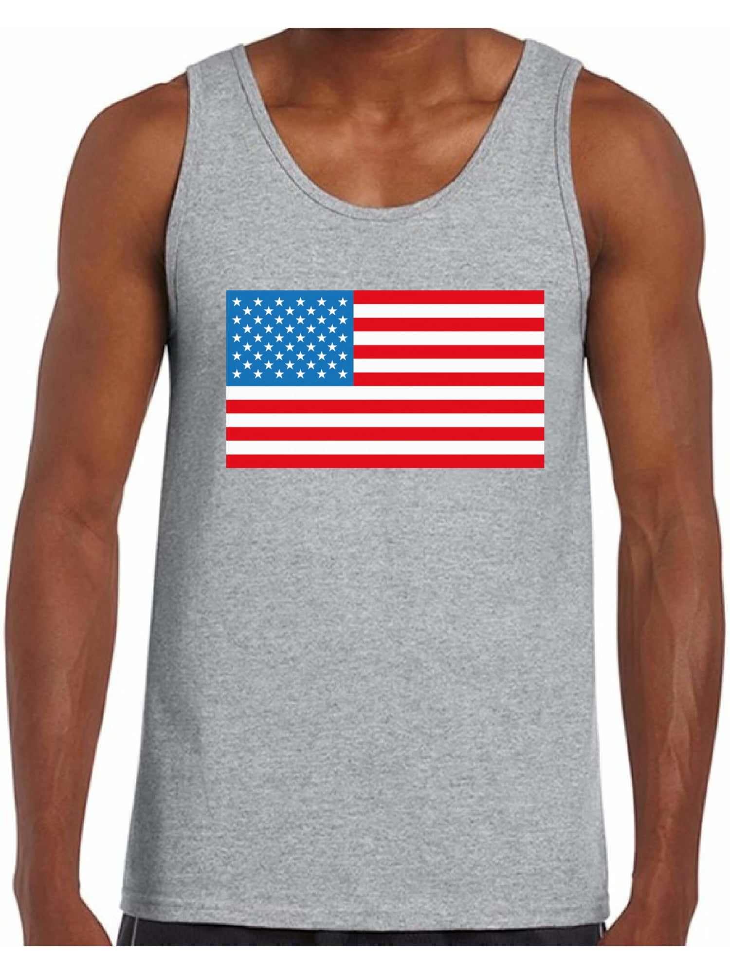 Awkward Styles Men's American Flag Graphic Tank Tops USA Flag Patriotic ...
