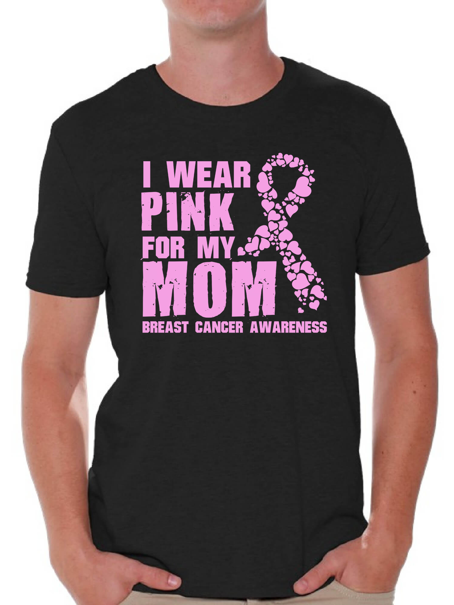 Real Men Wear Pink Breast Cancer T-Shirt-fuschia-xxxl - Walmart.com
