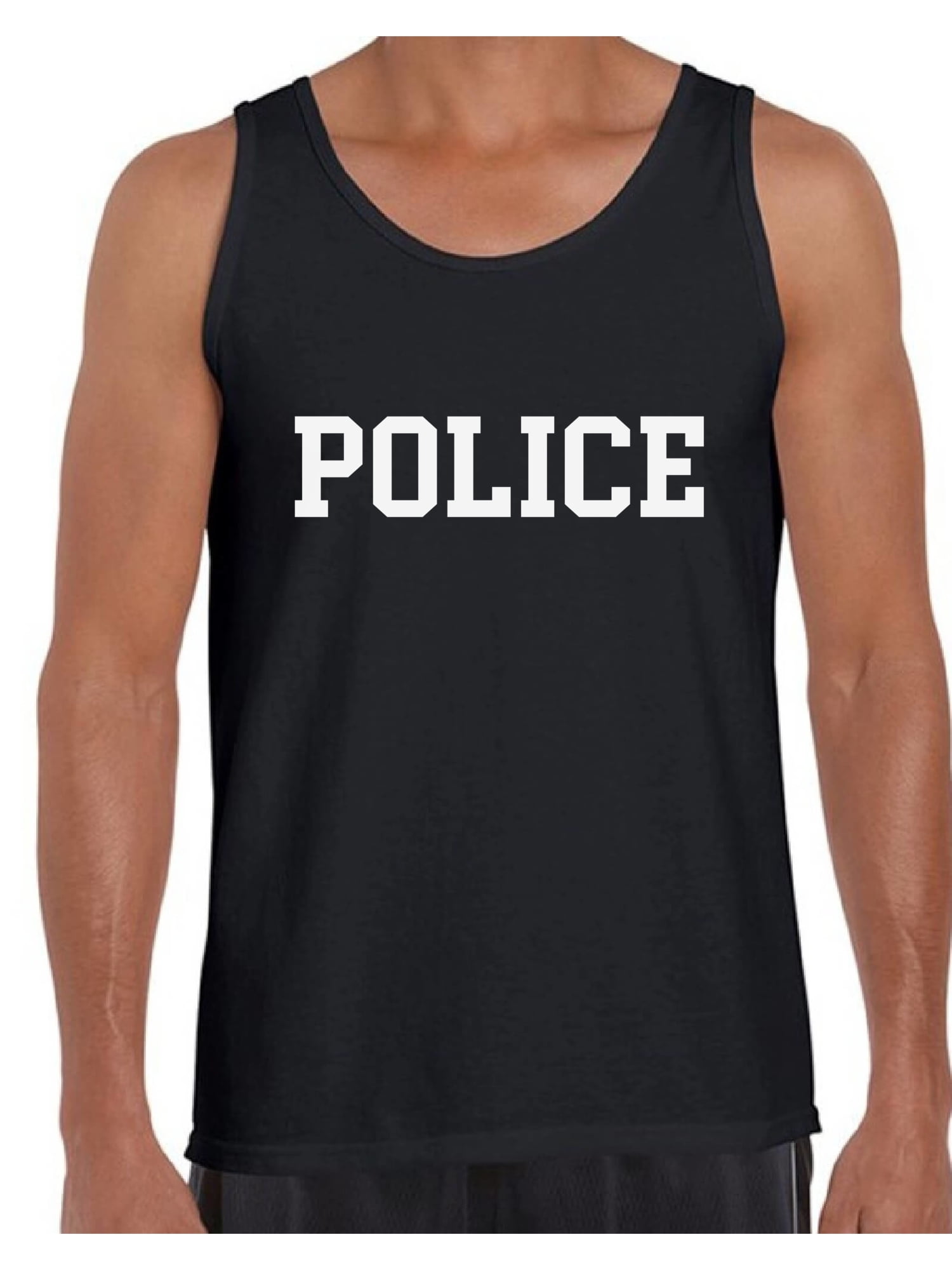 Awkward Styles Men's Police Tank Top Police Sleeveless Shirt Law ...