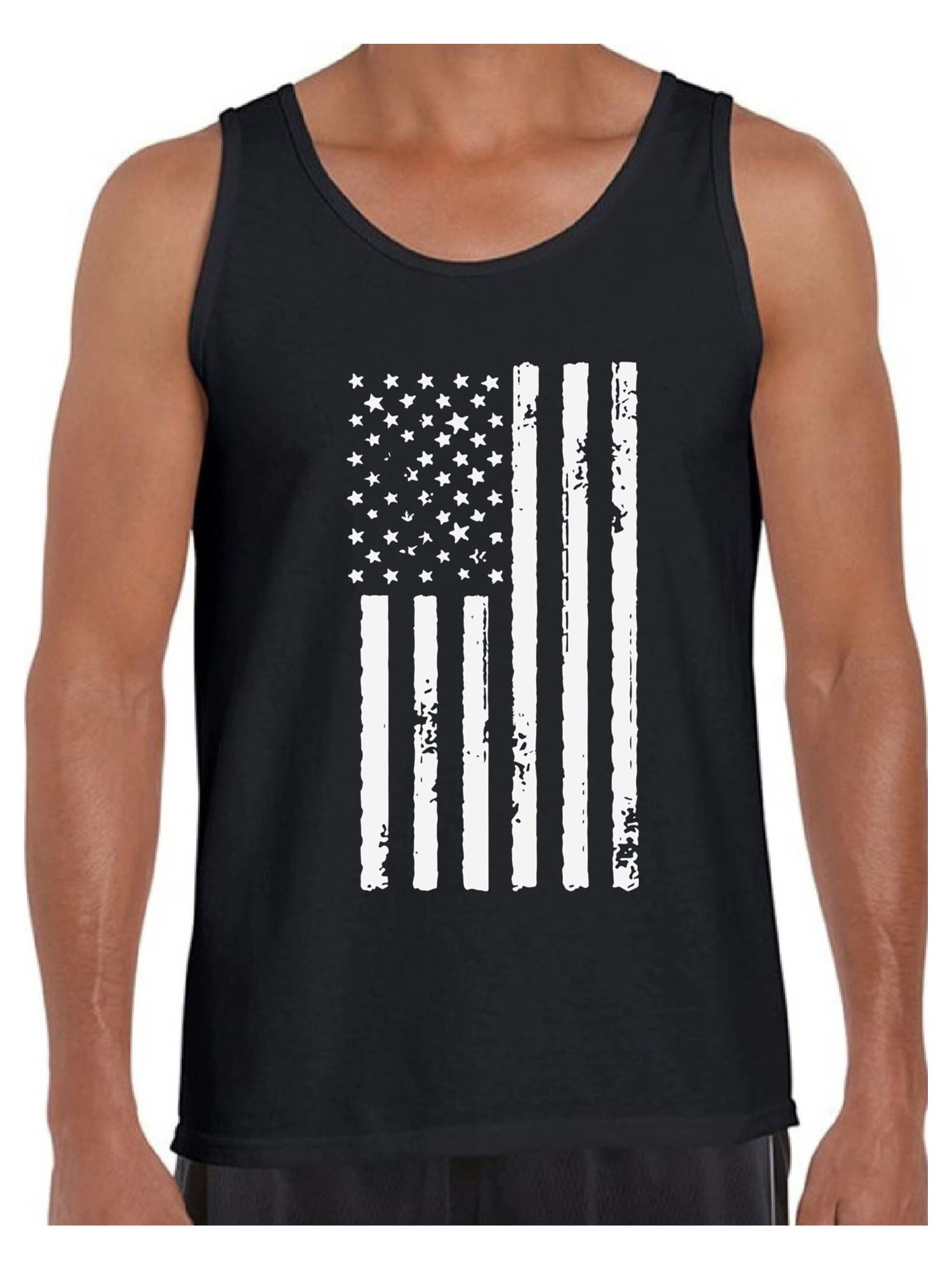 Awkward Styles Men's USA Flag Patriotic Graphic Tank Tops White ...