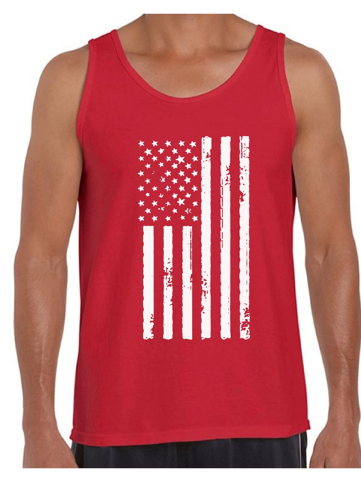 Awkward Styles Men's USA Flag Patriotic Graphic Tank Tops White ...