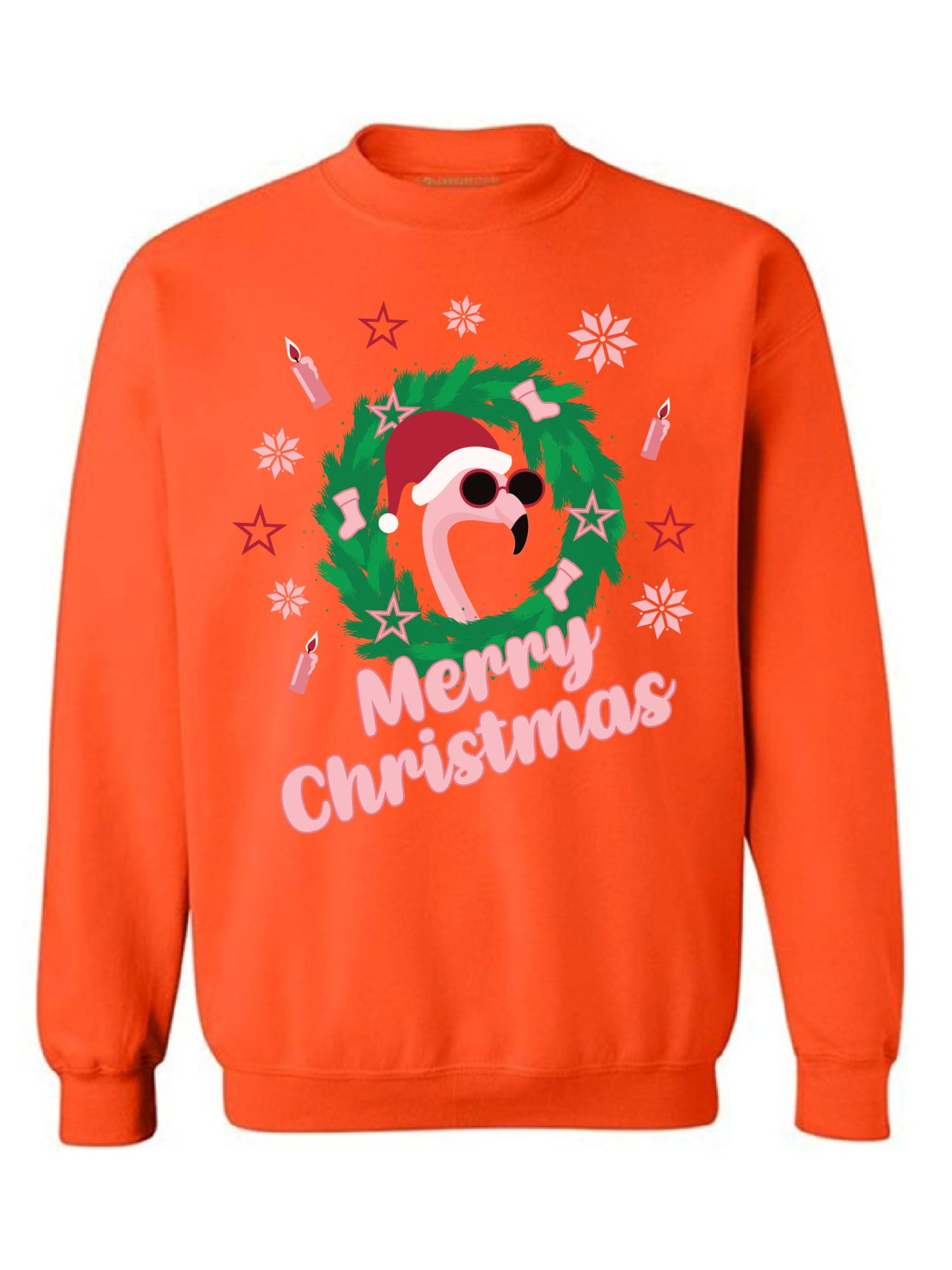 Awkward Styles Merry Christmas Sweatshirt Funny Xmas Flamingo Sweater ...