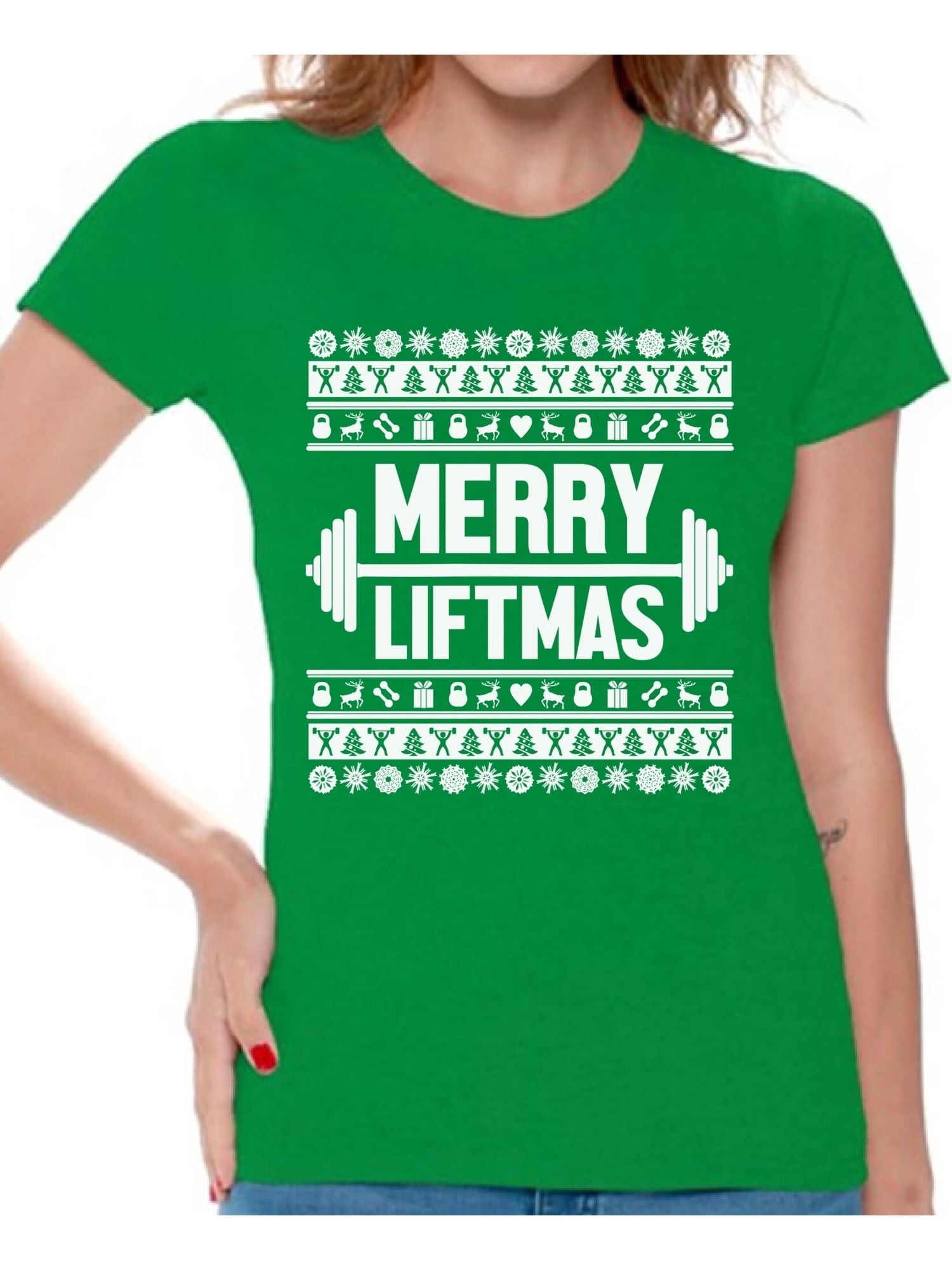 Awkward Styles Merry Liftmas Shirt Merry Liftmas Christmas Shirts for ...