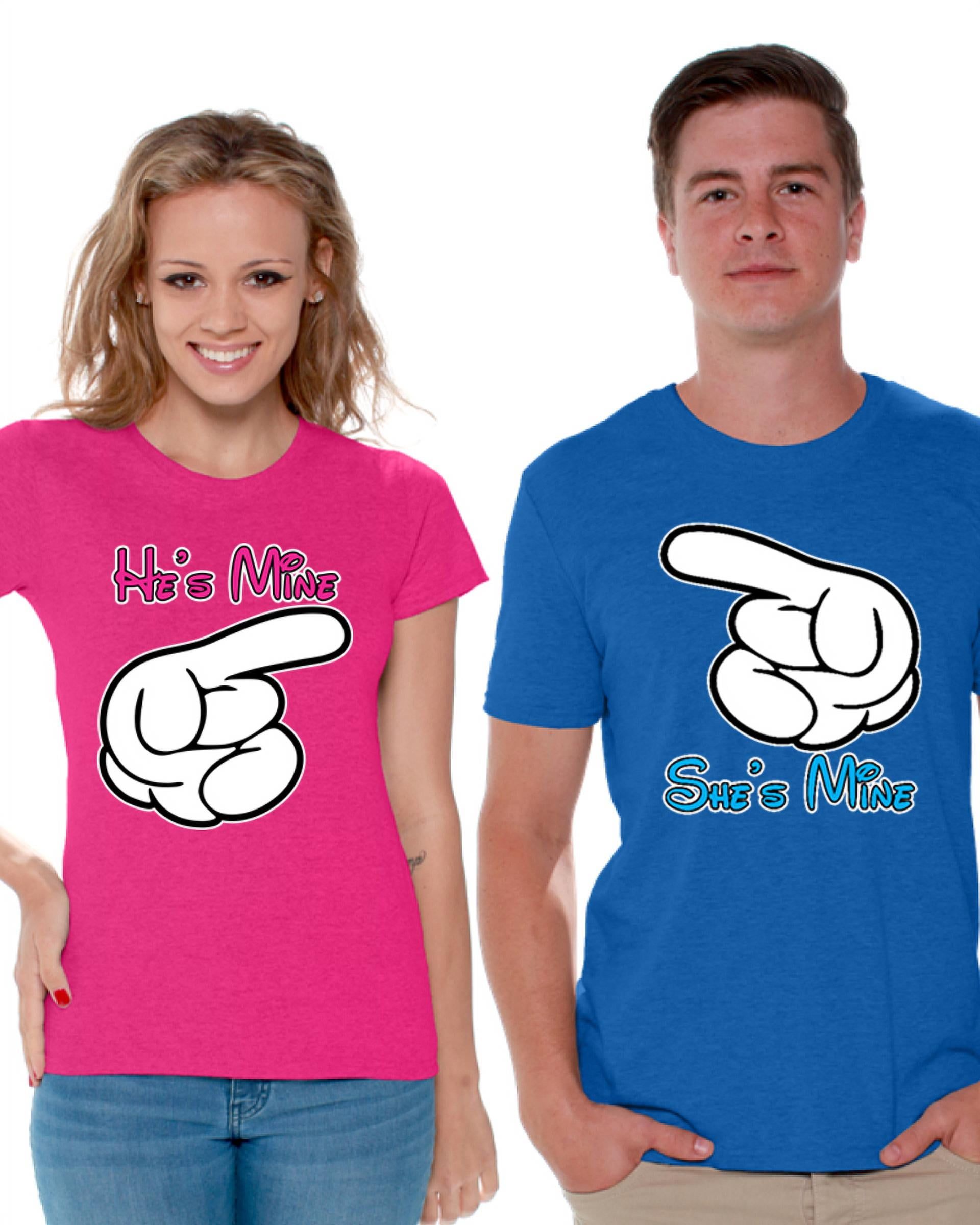 Awkward Styles He's Mine She's Mine T Shirts for Couples Boyfriend and ...