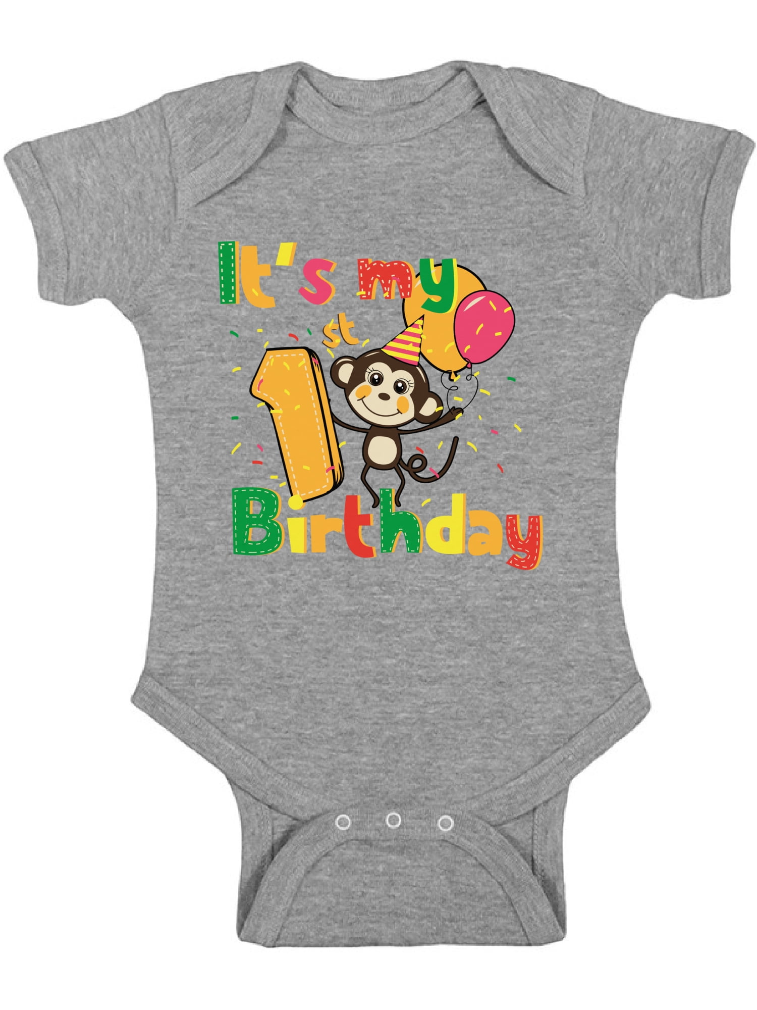 Awkward Styles Monkey B-day Baby Bodysuit Short Sleeve Monkey Gifts for ...