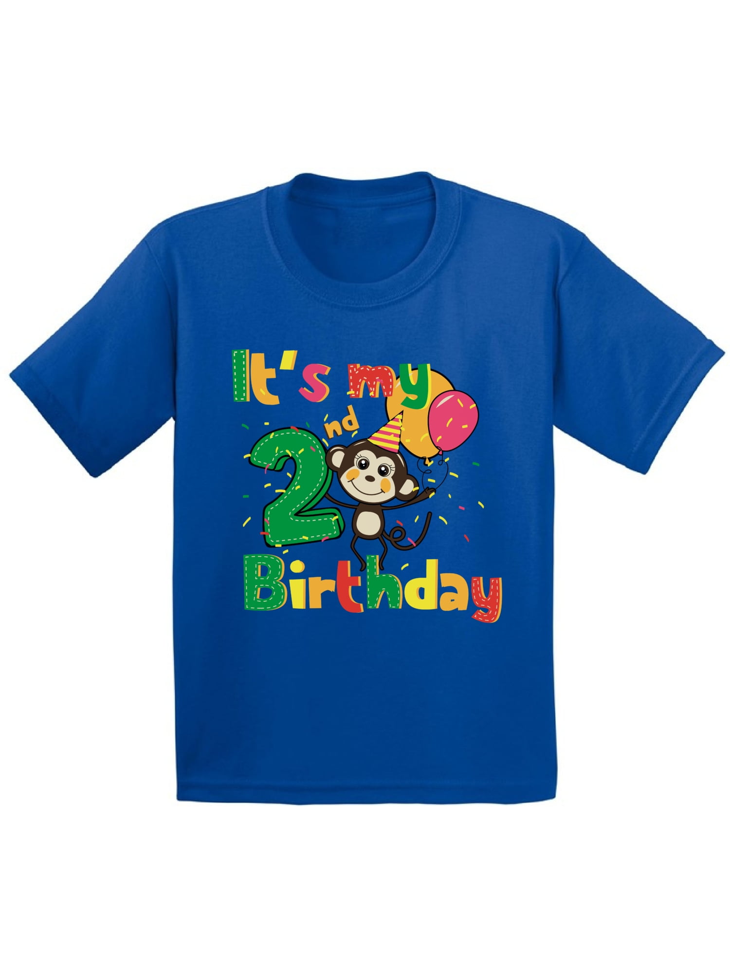 Awkward Styles Monkey Birthday Toddler Shirt Monkey Birthday Party 2nd ...
