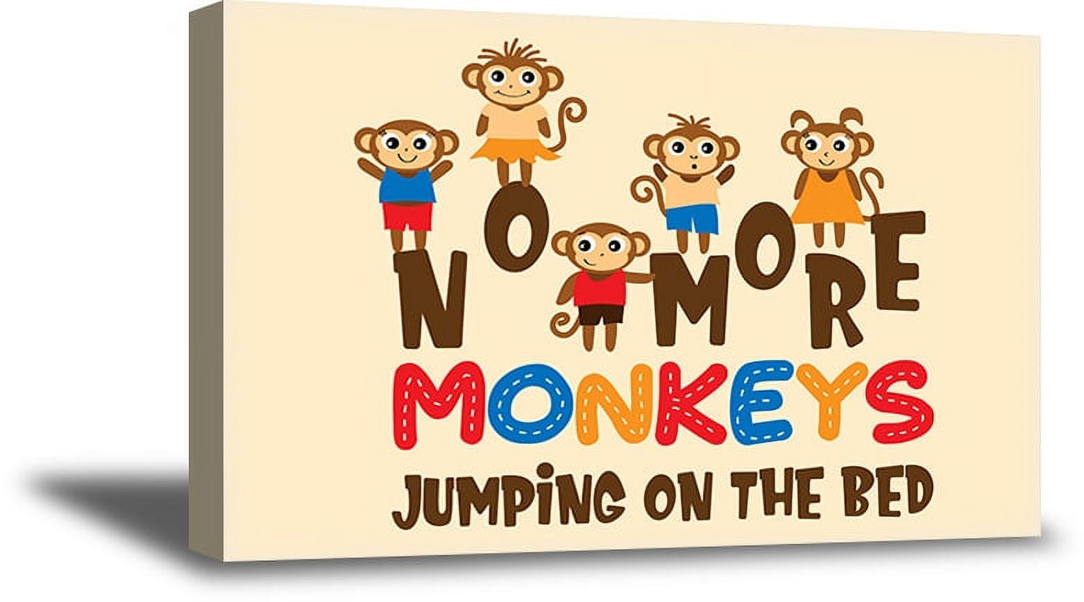 Awkward Styles Monkey Framed Canvas Art Ready to Hang Picture Cute ...