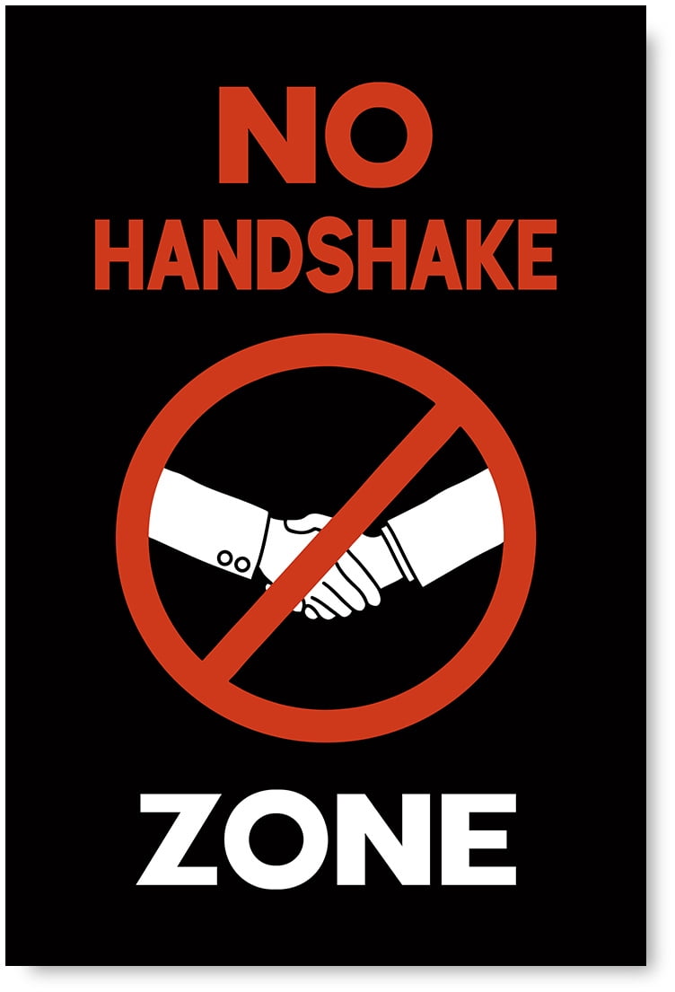 Awkward Styles No Handshake Poster Warehouse Safety Signs Wall Art No ...