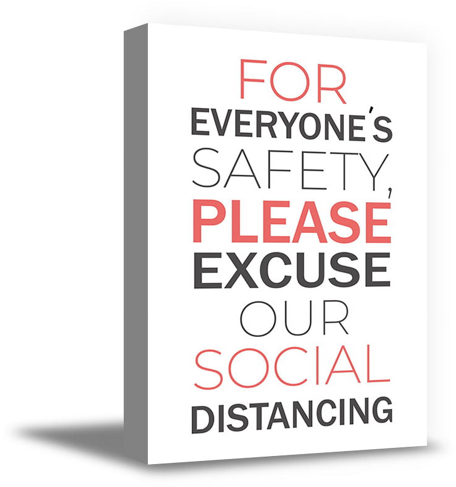 Awkward Styles Office Safety Wall Canvas Quotes Excuse Our Social ...