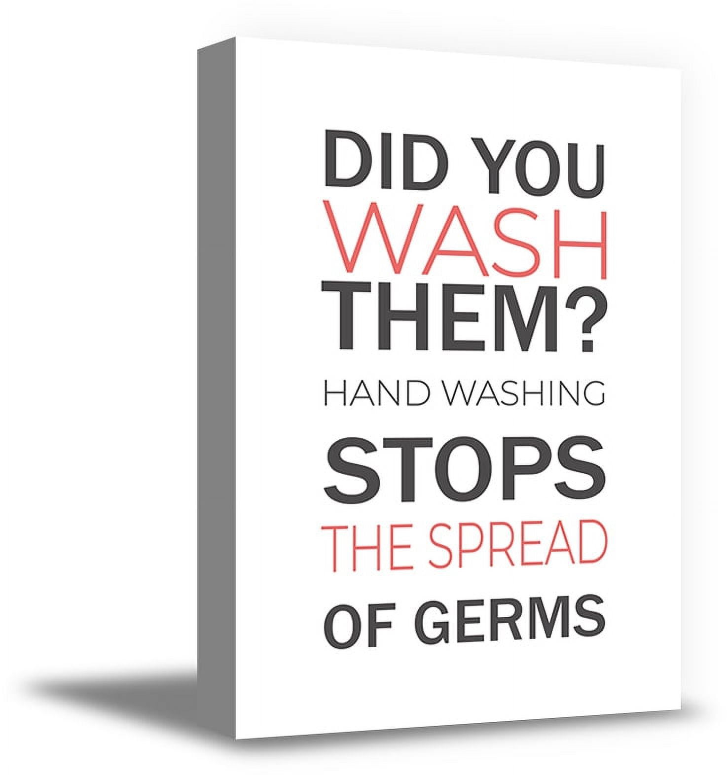 Awkward Styles Office Safety Wall Canvas Quotes Wash Hands Stop the ...