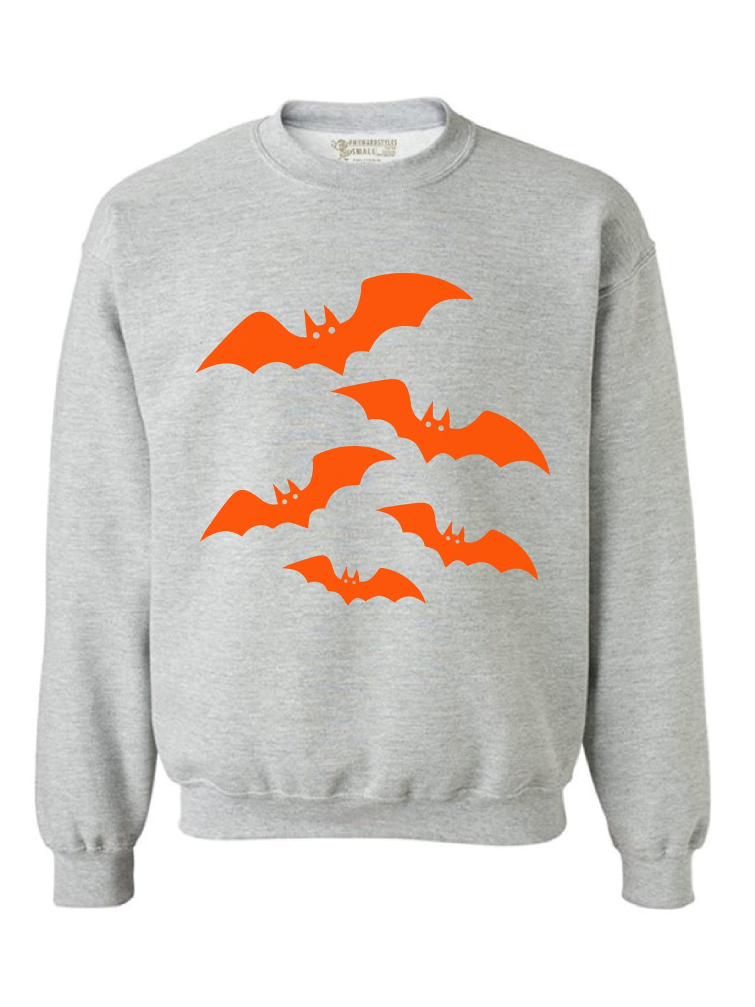 Awkward Styles Orange Bats Sweatshirt Halloween Bats Sweater for Men ...