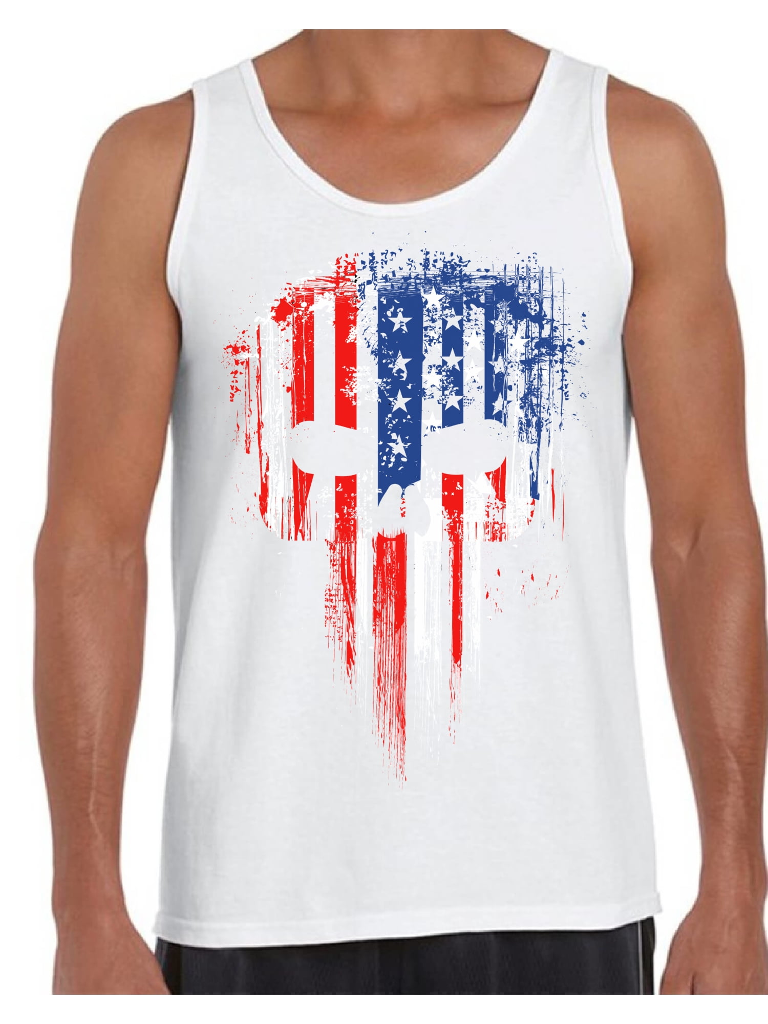 Awkward Styles Patriotic Tanks for Men Sniper Skull Tank Top for Him ...