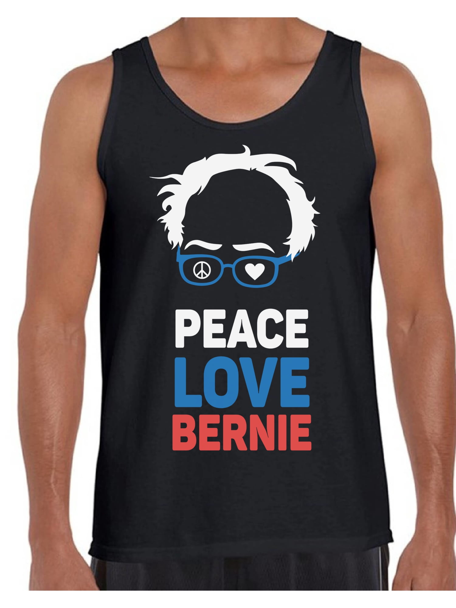 Awkward Styles Peace Love Bernie Men's Tanks Bernie for President Tank ...