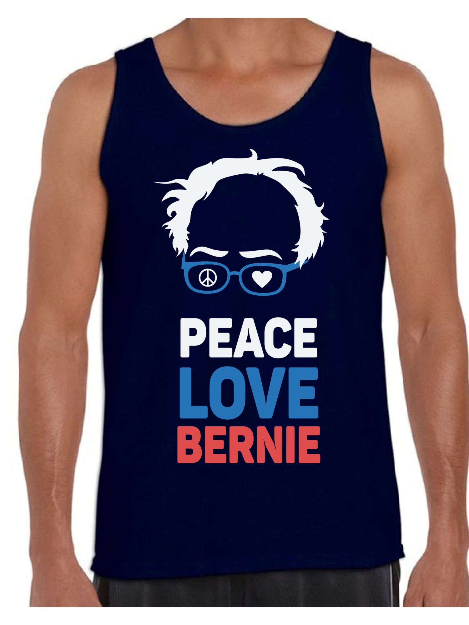 Awkward Styles Peace Love Bernie Men's Tanks Bernie for President Tank ...