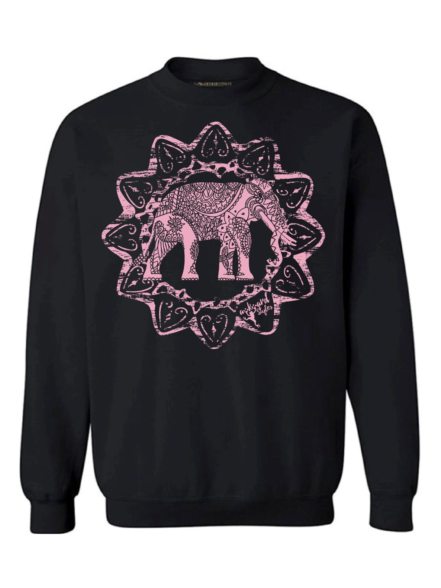 Awkward Styles Pink Elephant Unisex Crewneck Patterned Crewneck for ...