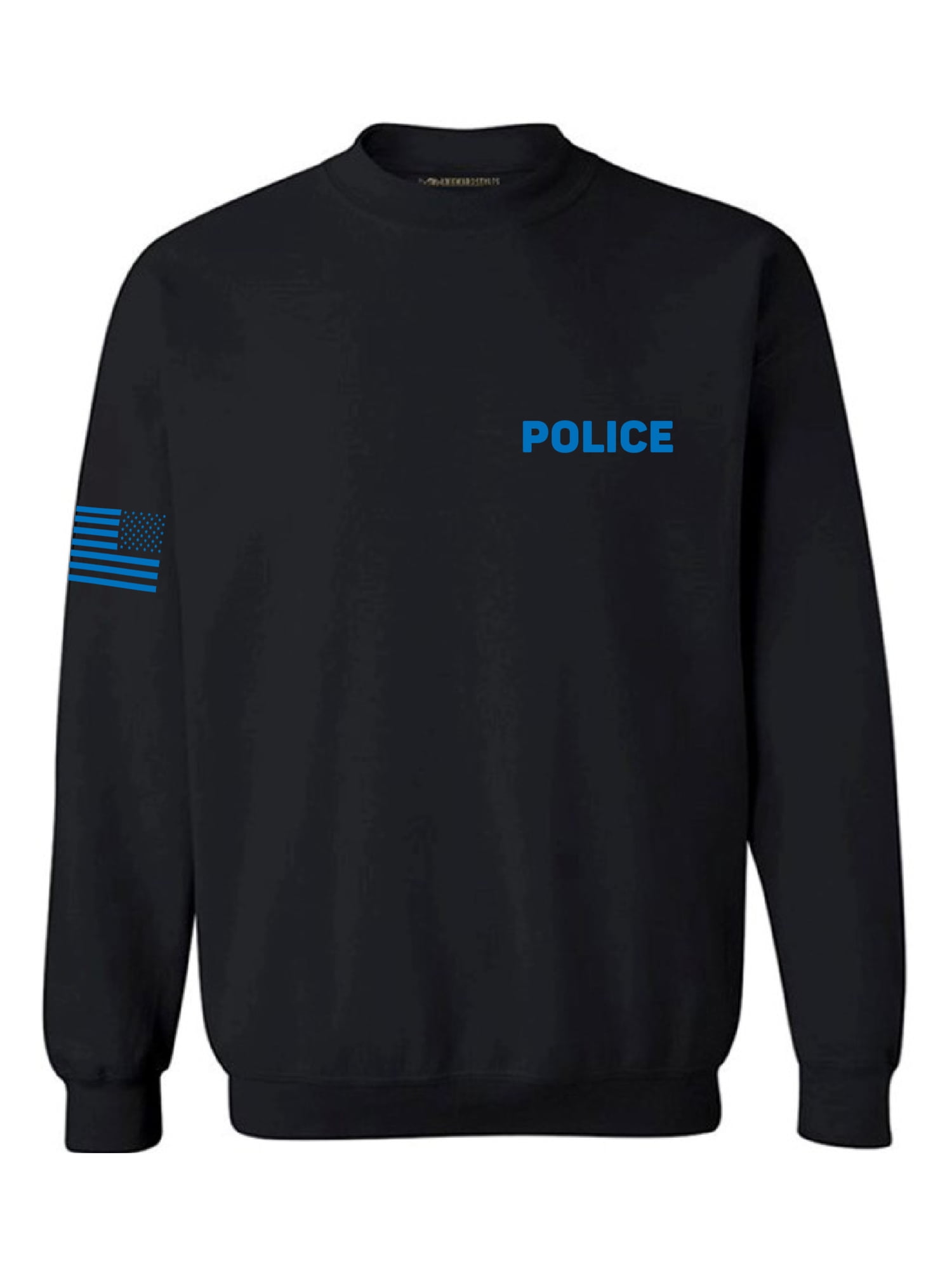 Awkward Styles Police Sweatshirt with Flag on Sleeve Military Police ...