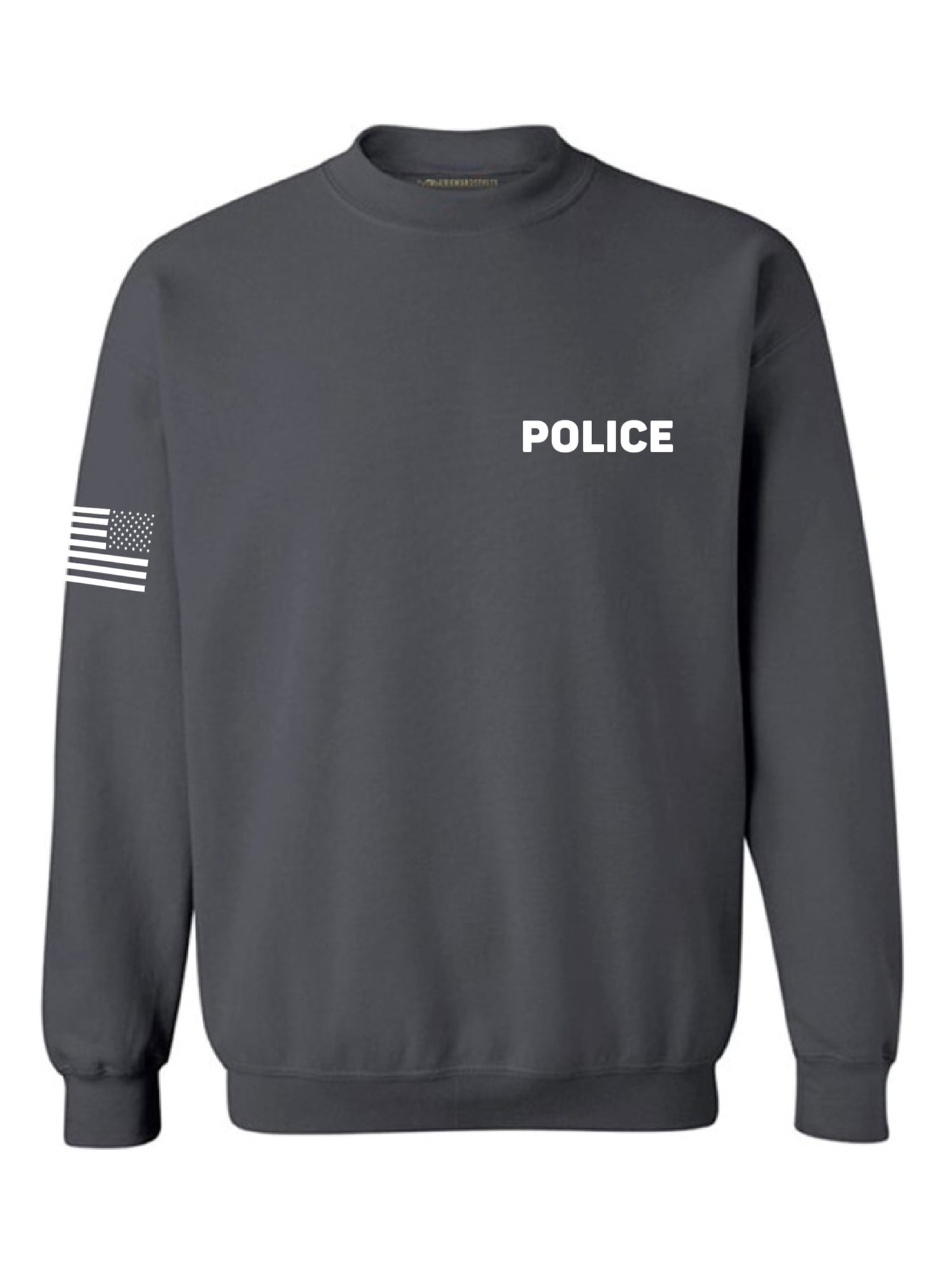 Awkward Styles Police Sweatshirt with Flag on Sleeve Military Police ...