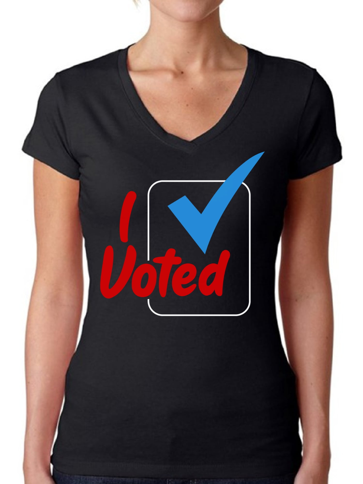 Awkward Styles Political Shirt for Women I Voted Check Mark V-Neck ...